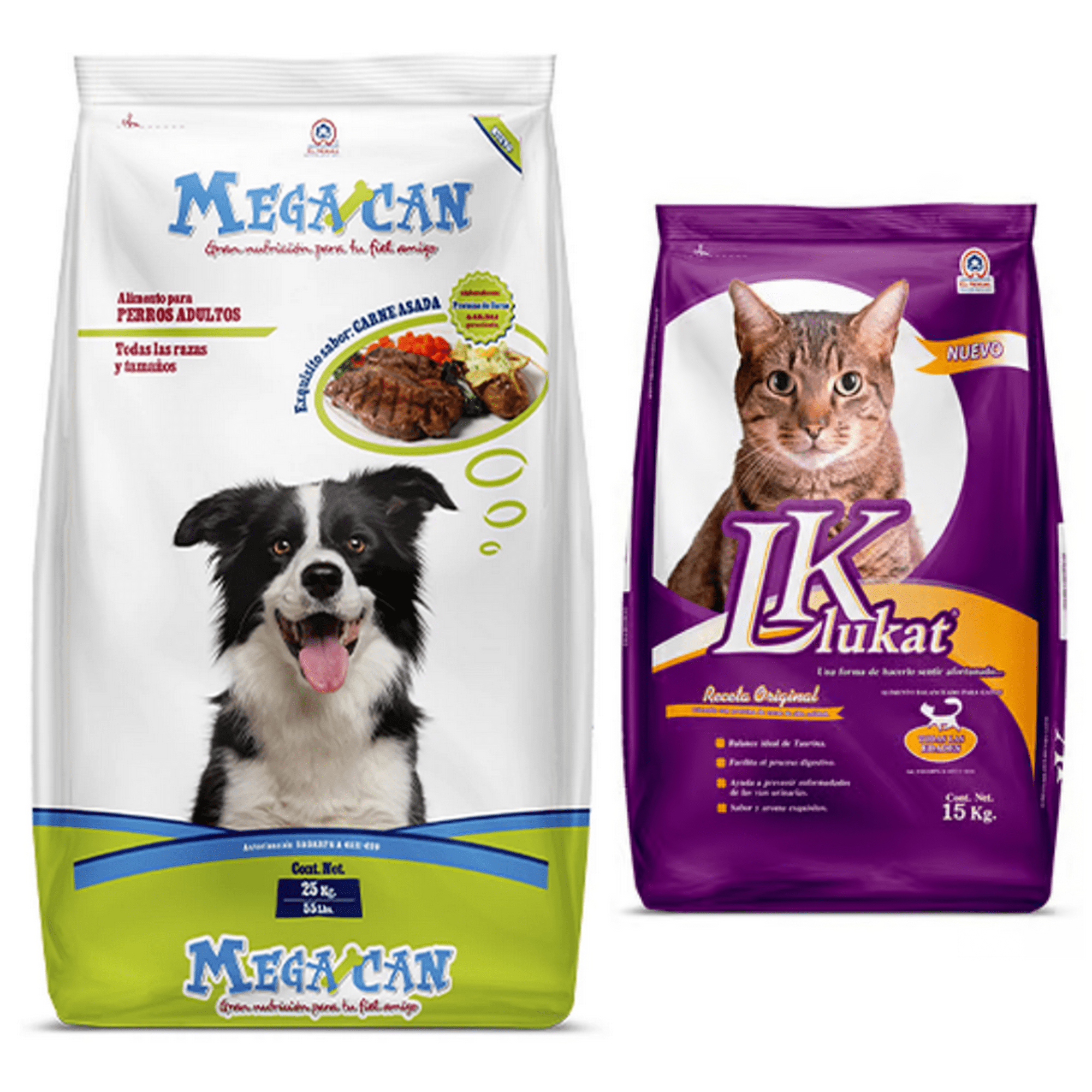 Pack de Croquetas para perro y Gato Megacan/Lucky Cat 40Kg | Bodega Aurrera en línea