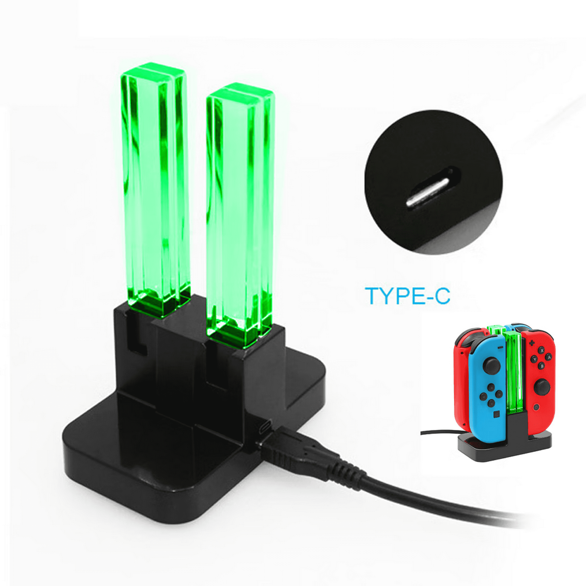 Base de carga Joy-Con de Nintendo Switch para 4 controladores ...