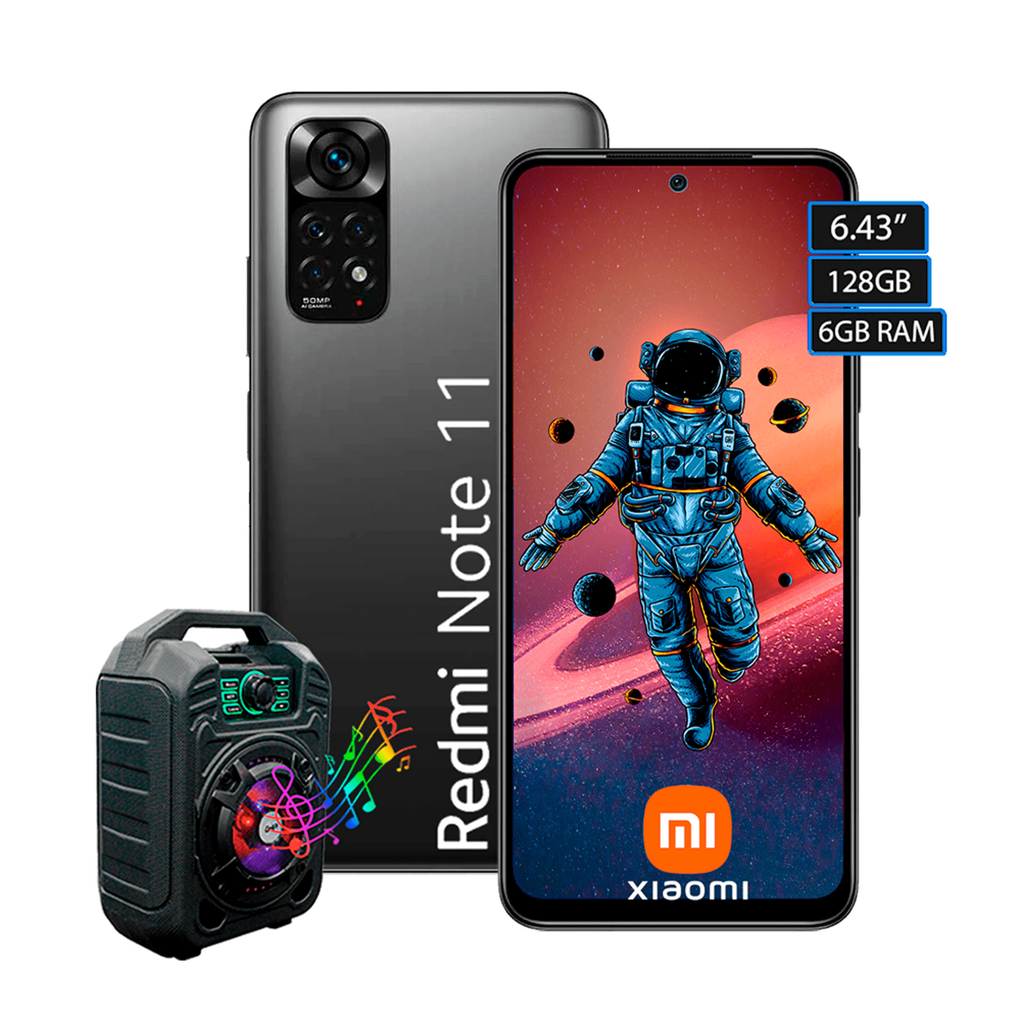 Smartphone Xiaomi Redmi Note 11 128GB 6GB Gris más Bocina | Walmart en ...