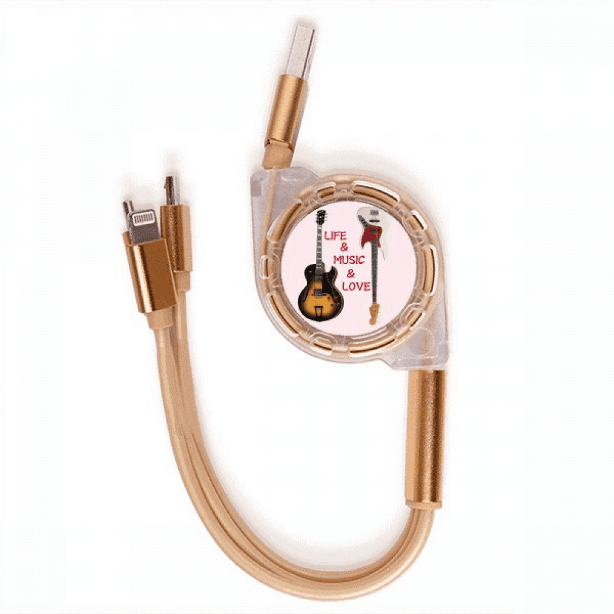 Amar la vida musical clásica Cable de carga telescópico múltiples USB ...