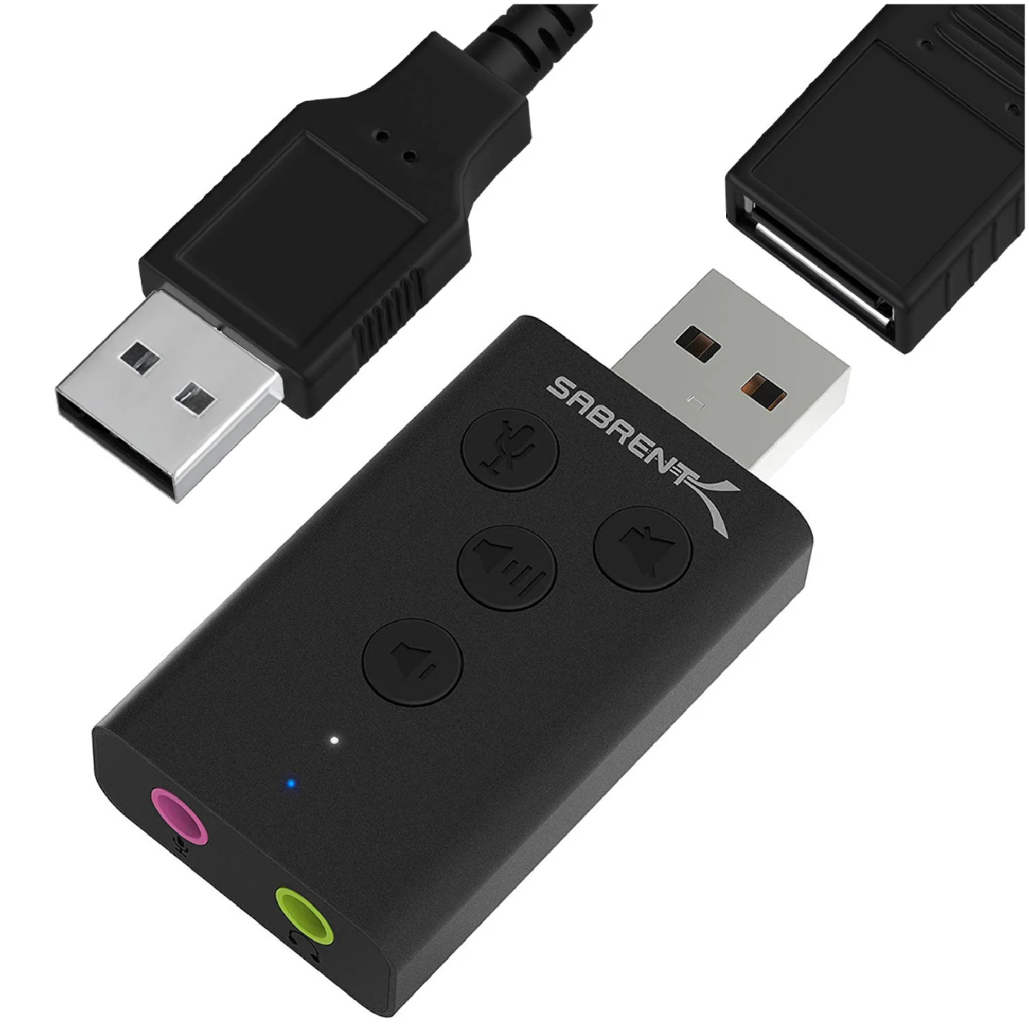 Adaptador de Sonido estéreo 3D SABRENT AU-DDAB externo USB | Bodega ...