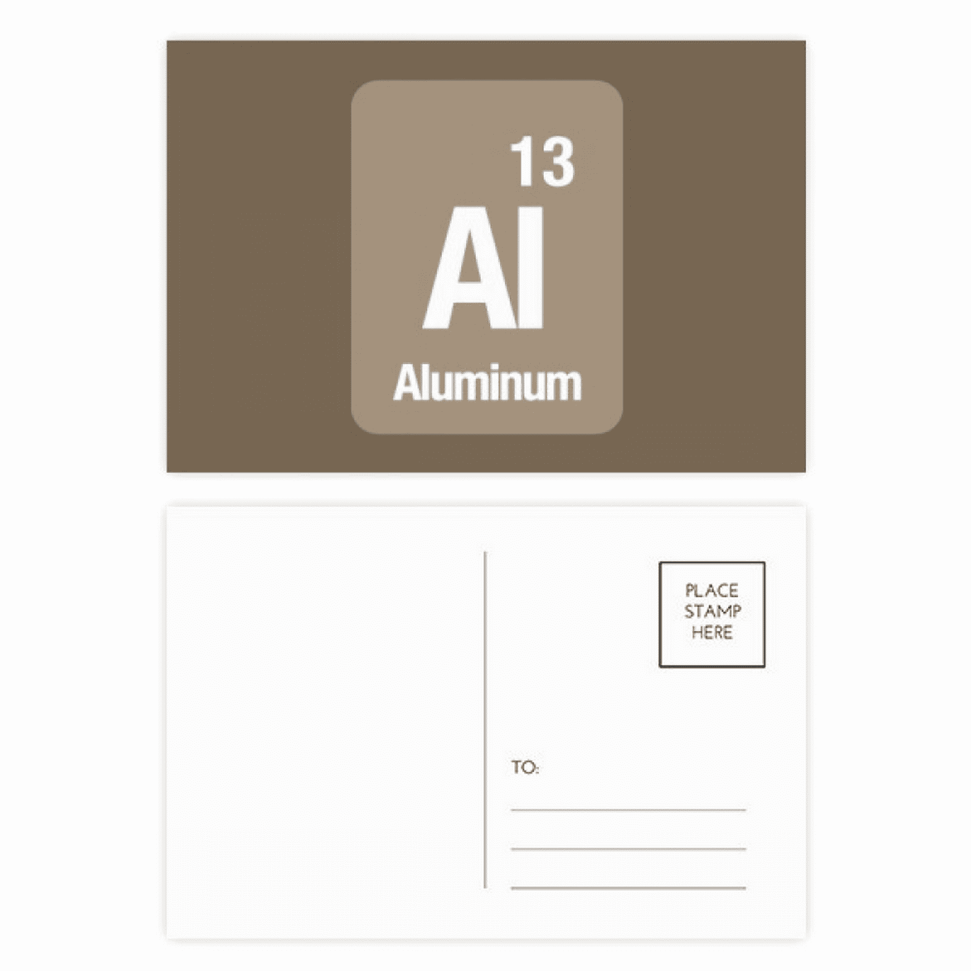 Al aluminio elemento químico Chem Set cumpleaños gracias tarjeta postal ...