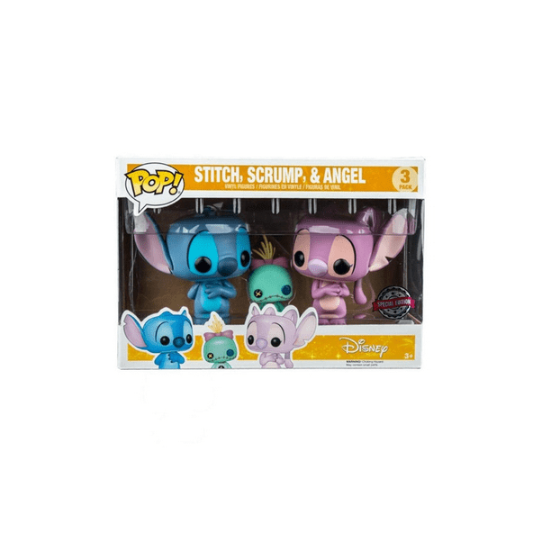 Stitch, Scrump & Angel - Disney Funko Pop! 3 pack Funko Pop! | Bodega ...