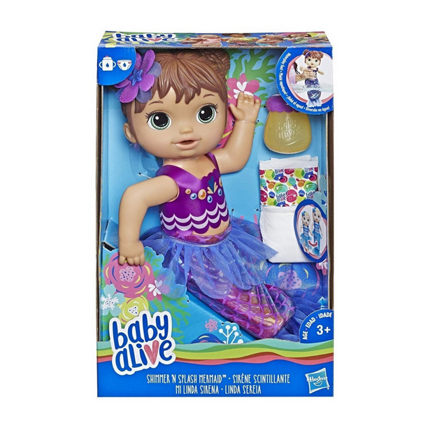 BABY ALIVE BA SHIMMER N SPLASH MERMAID AST Baby Alive E3345 | Bodega ...