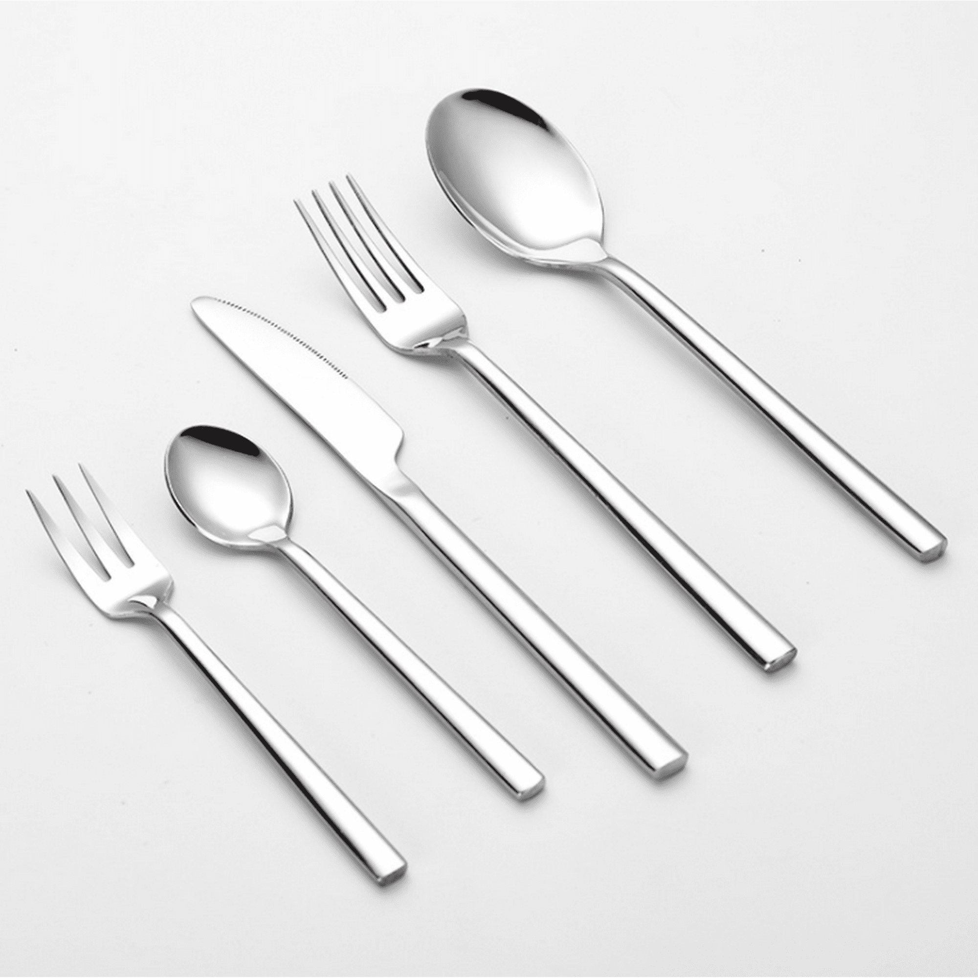 Juego de 5 cubiertos de acero acero cubiertos acero inoxidable ...