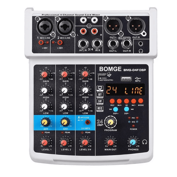 Mezclador De Audio De 4 Canales Bluetooth, 48v, Dsp Bomge | Bodega Aurrera en línea