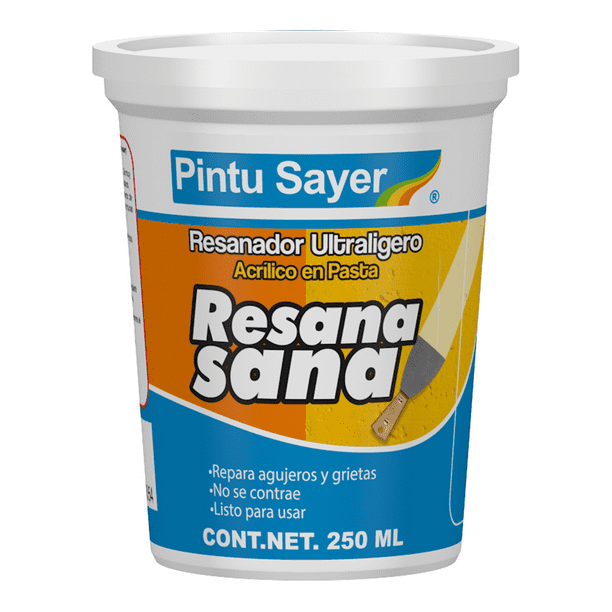 Resanador Pared Muro Pasta Masilla Concreto Madera Yeso Tablaroca Sayer Resana Sana Blanco 250 ...