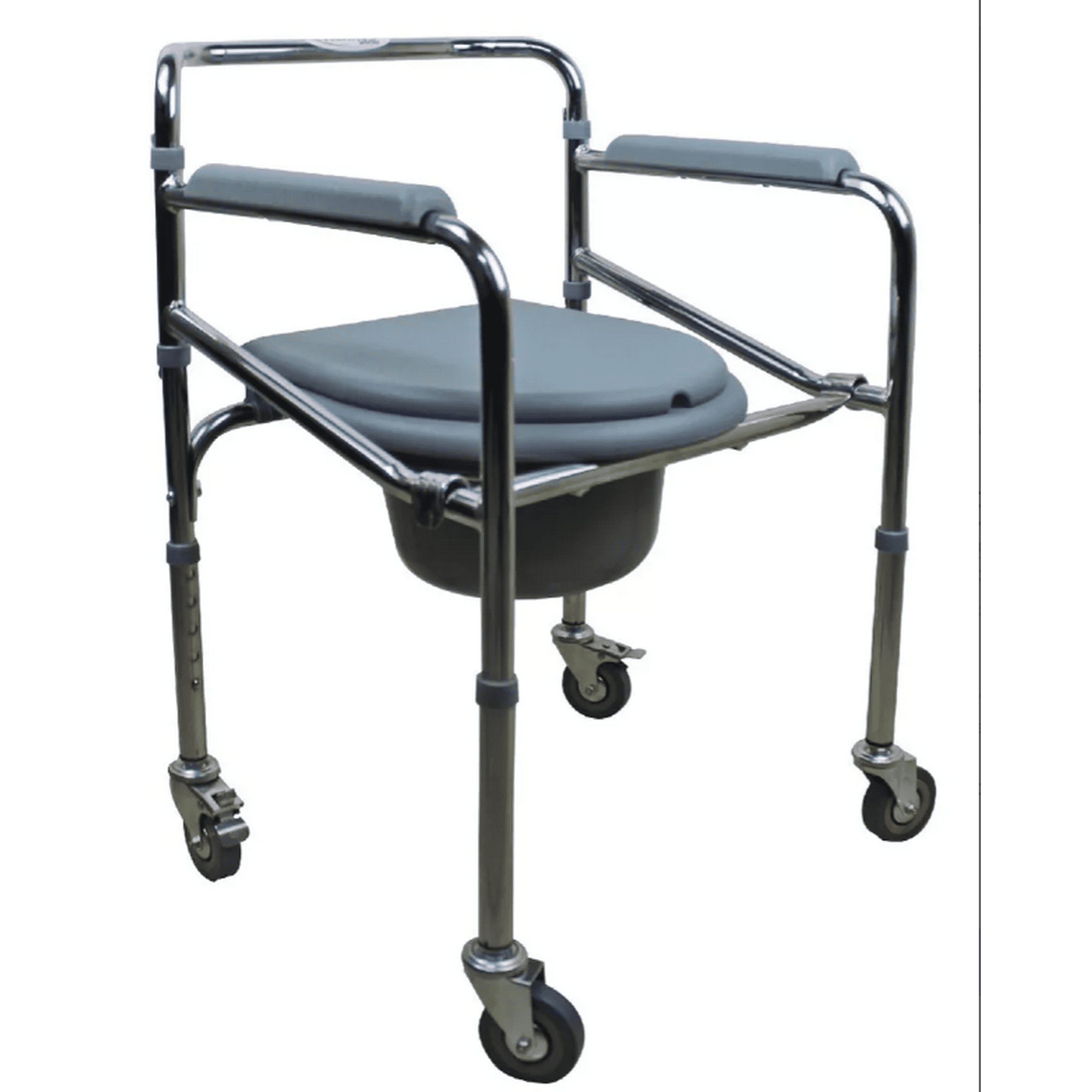 Silla Cómodo Con Ruedas Aumento Para Baño Portátil Plegable Hermed ...