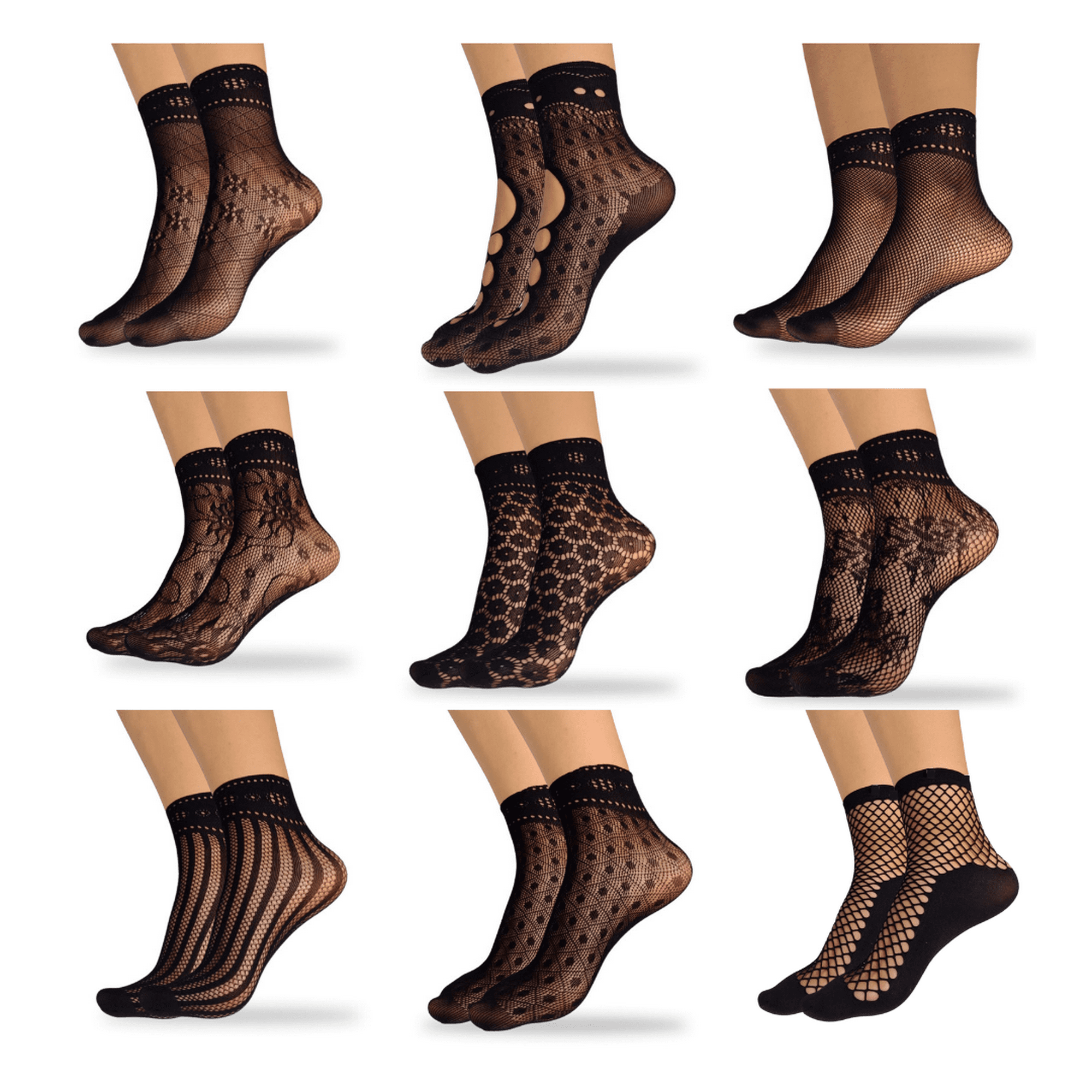 Calcetas Red Malla Tobimedias De Mujer Moda SET 10 Pares Mauya Calcetas ...