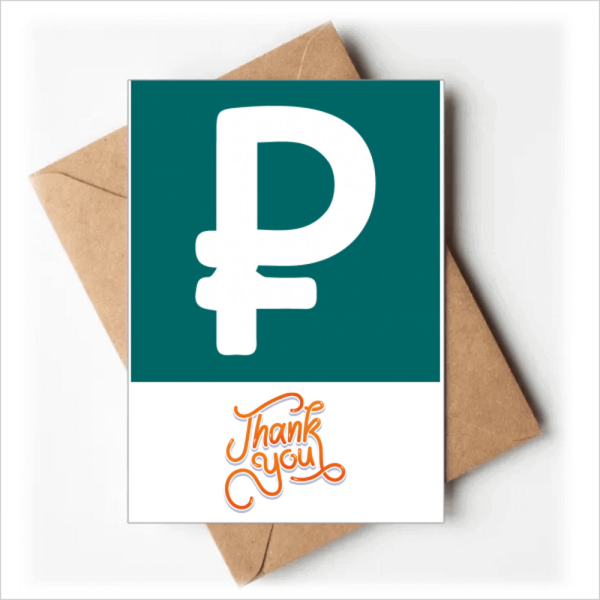 Símbolo de moneda peso PHP Filipinas Nota en blanco del sobre de la ...