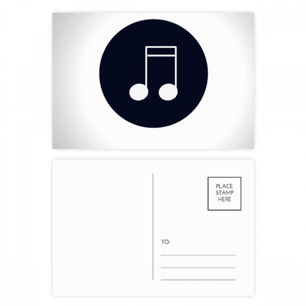 Duplicado demiquaver notas musicales Set cumpleaños gracias tarjeta ...