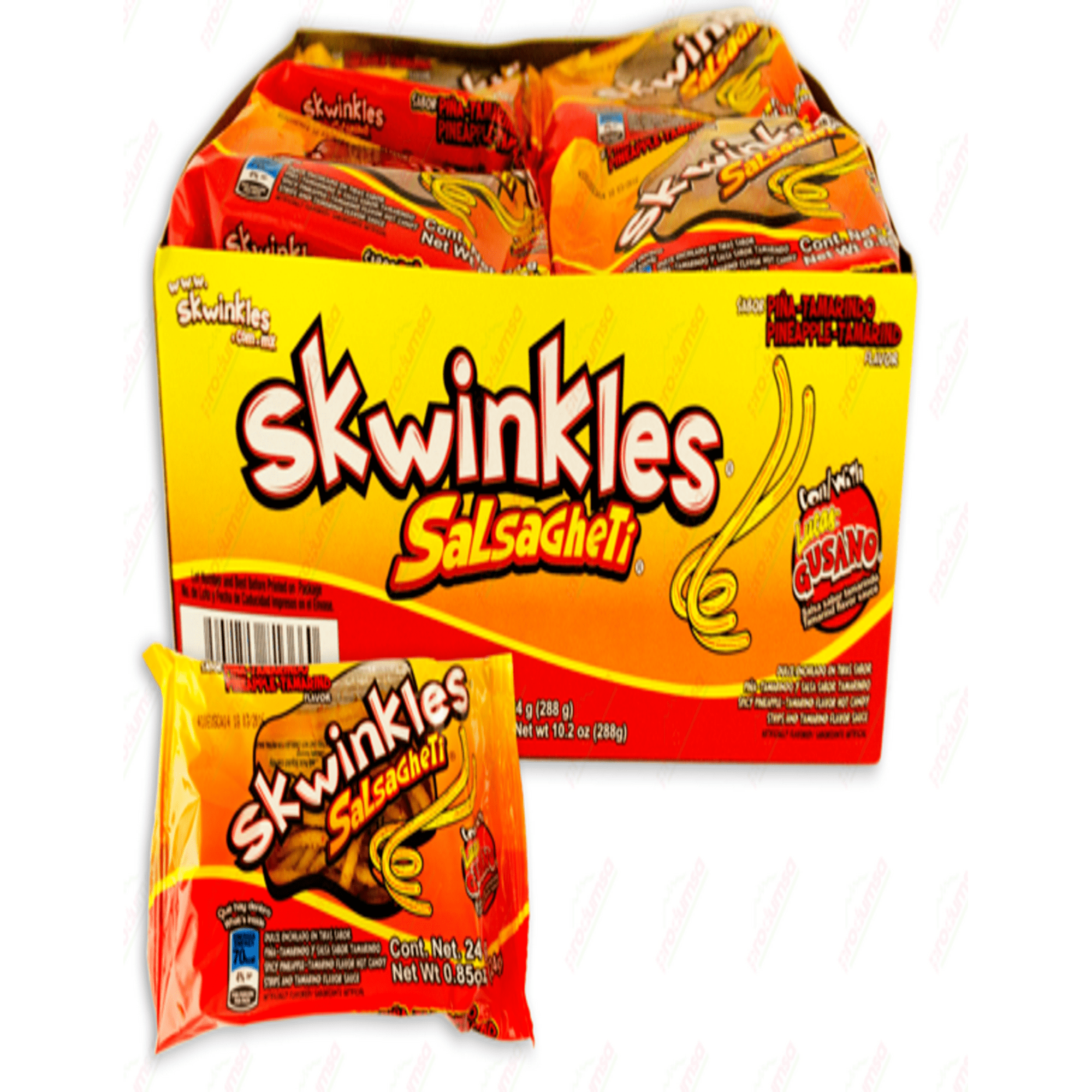 Pack de 20 Dulce Skwinkles Salsaguetti Tamarindo de 12PZ Skwinkles 12 ...