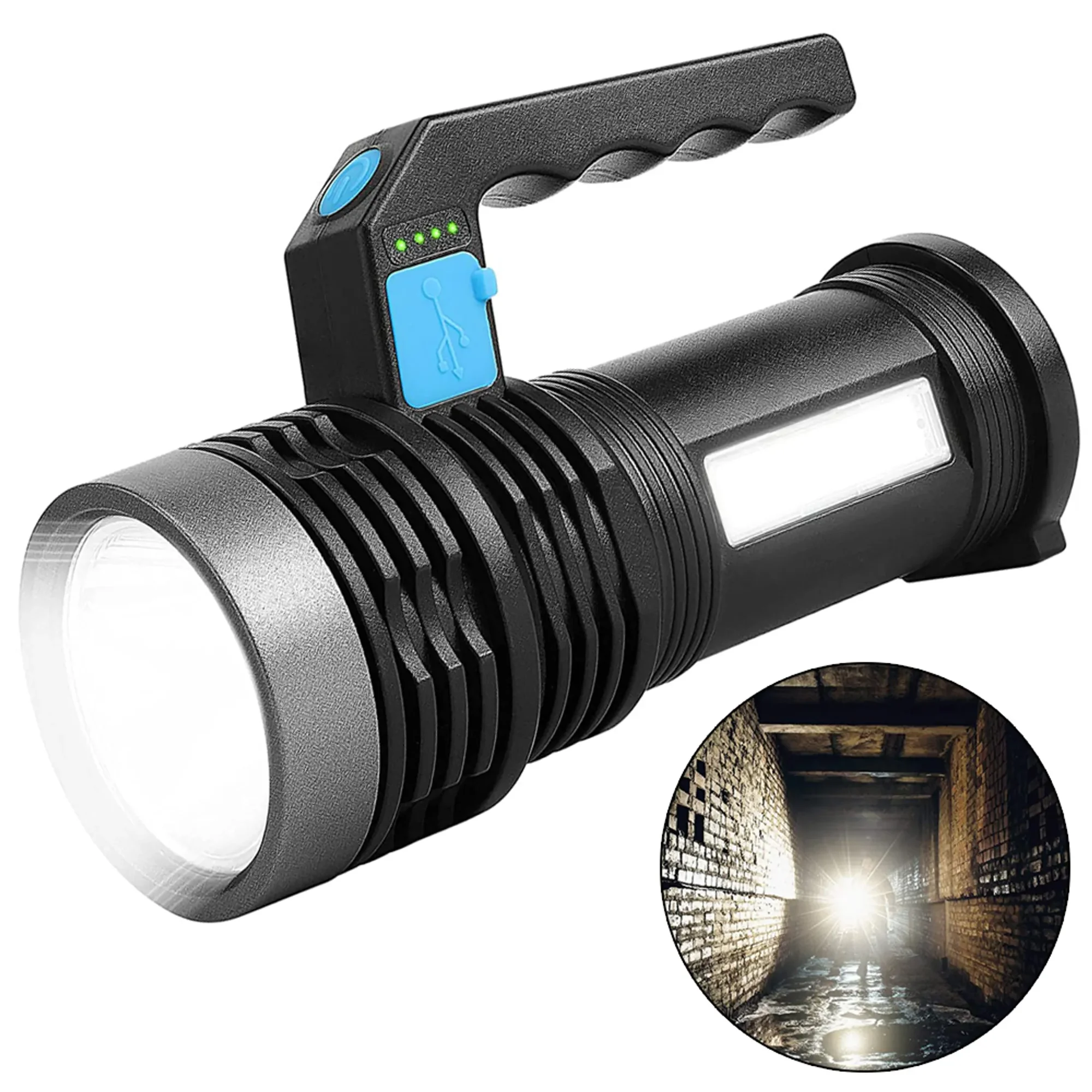 Rechargeable handheld spotlight, LED handheld spotlight | Walmart en línea