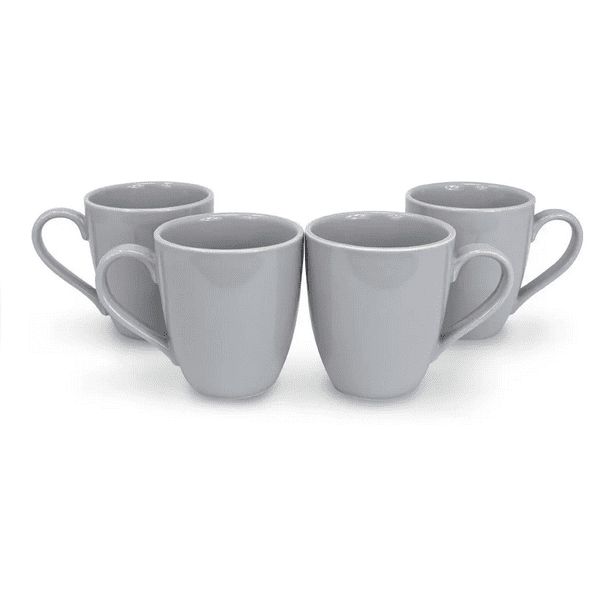 Juego de 4 Tazas de Cerámica Clásicas Gris 270 ml Ideen Clasica Gris | Walmart en línea