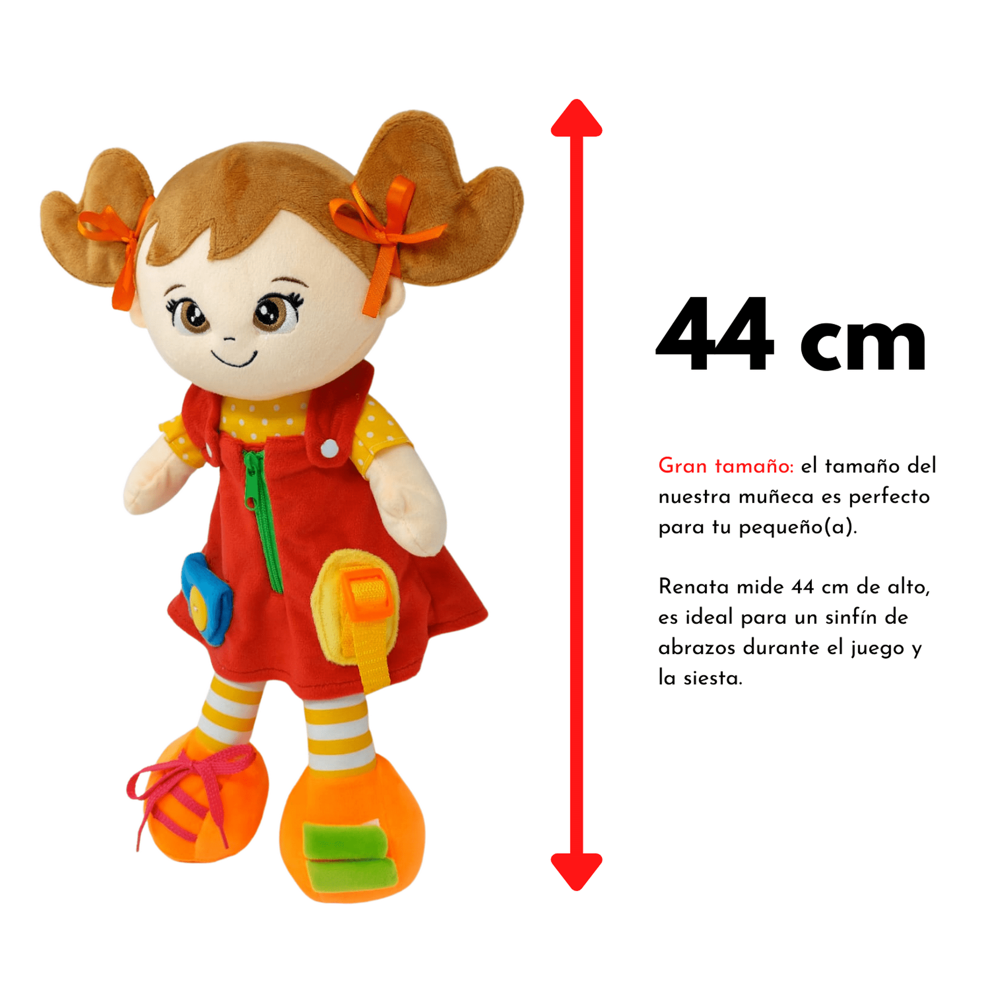 Muñeca Didáctica Renata mateducativo MUÑECA DIDACTICA, DE TELA ...