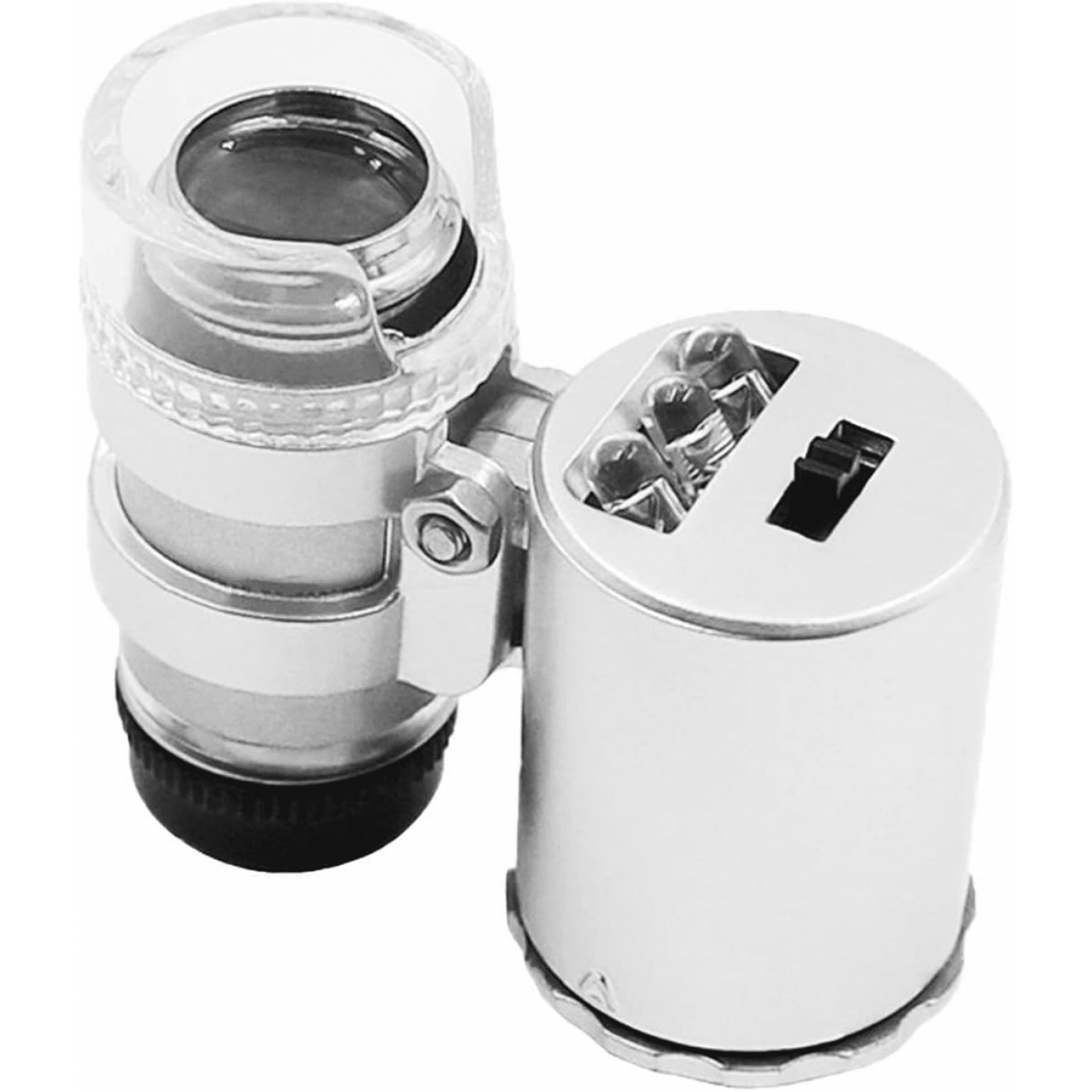 Mini lupa de bolsillo para microscopio 60X, mini lupas de microscopio ...