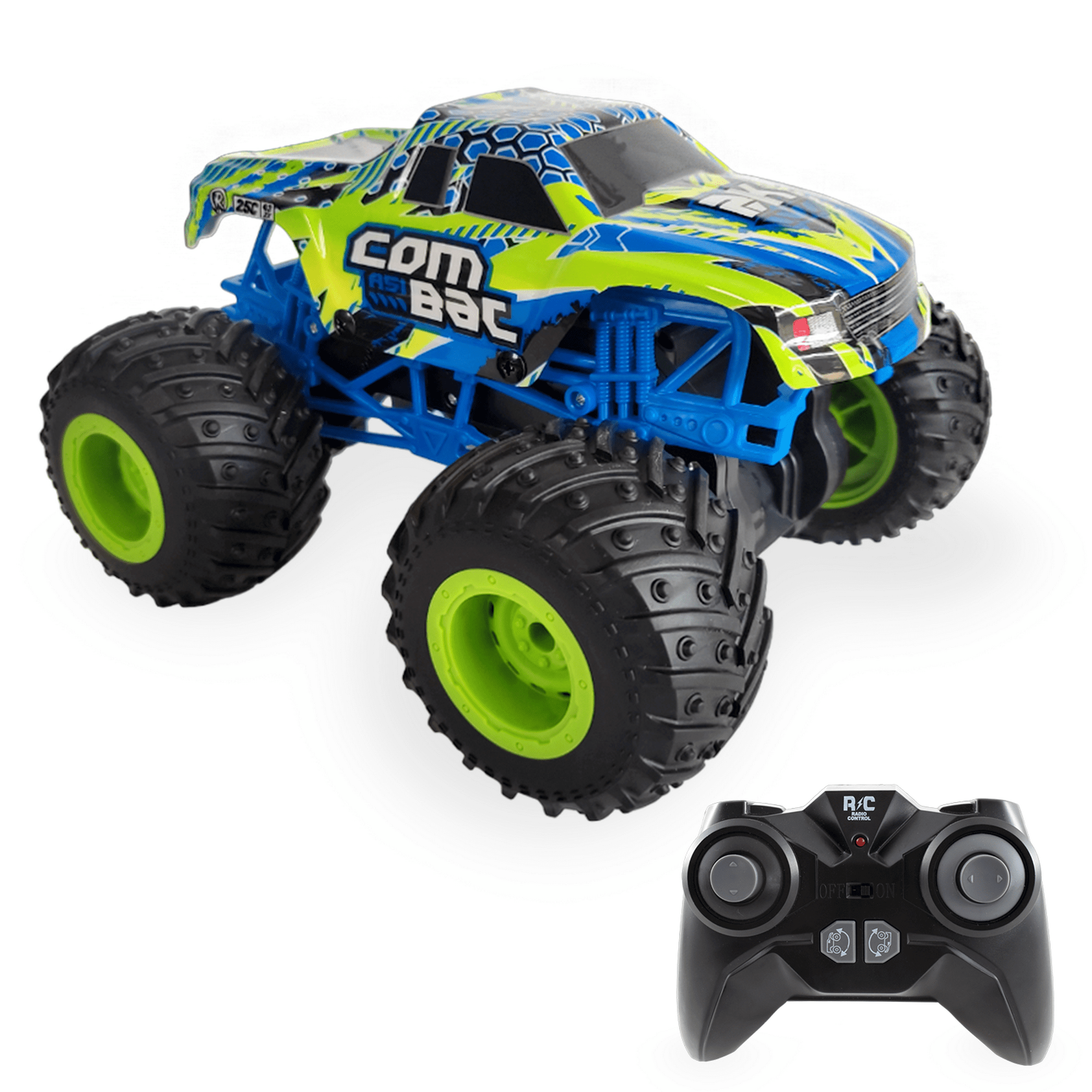 Monster Truck 4x4 Control Remoto 2.4 GHz con Luz y Sonido verde Grande ...