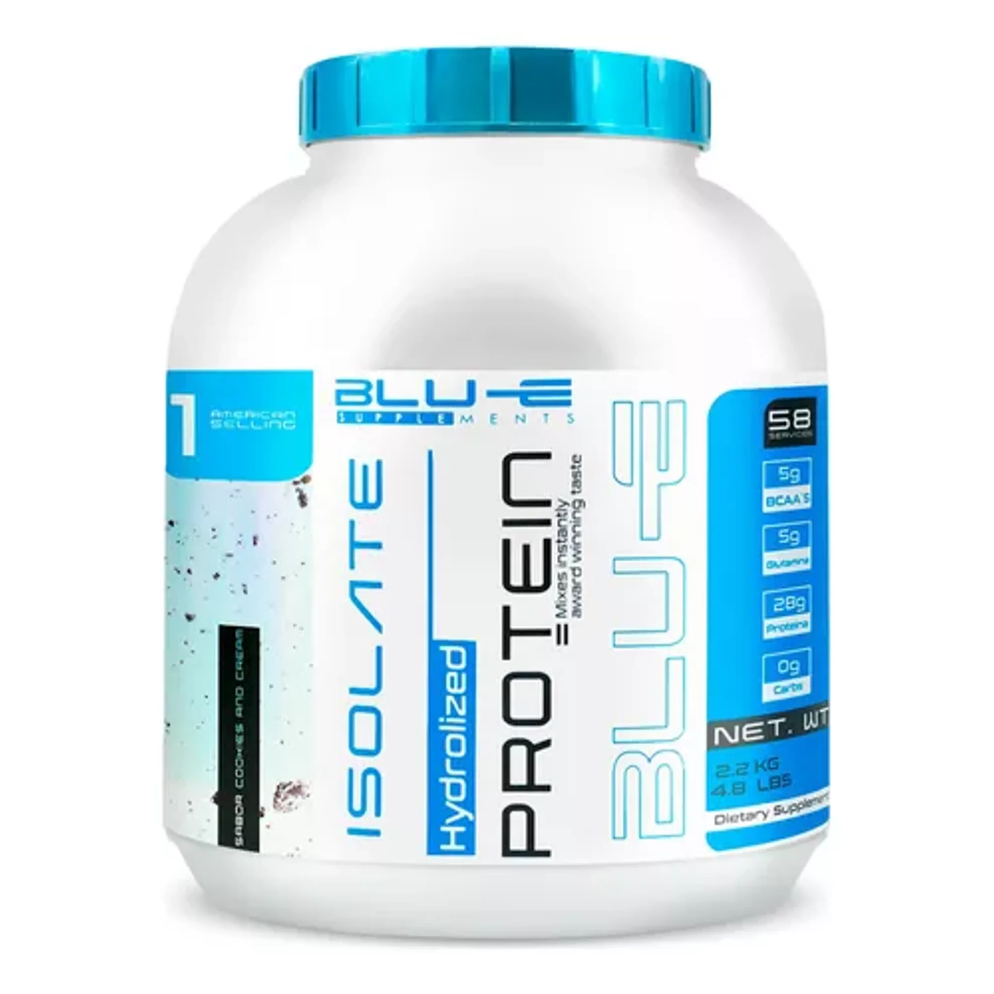 Proteína Whey Hidrolizada Isolate Blu-e De 2.2kg Para 58 Servicio Sabor ...