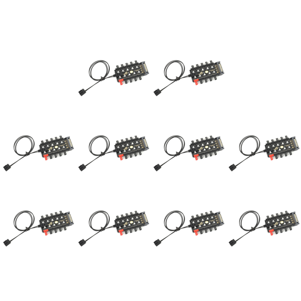 1 A 10 Controlador Velocidad Extensión Del Divisor HUB Del Ventilador Del Enfriador PWM 4 Pines ...