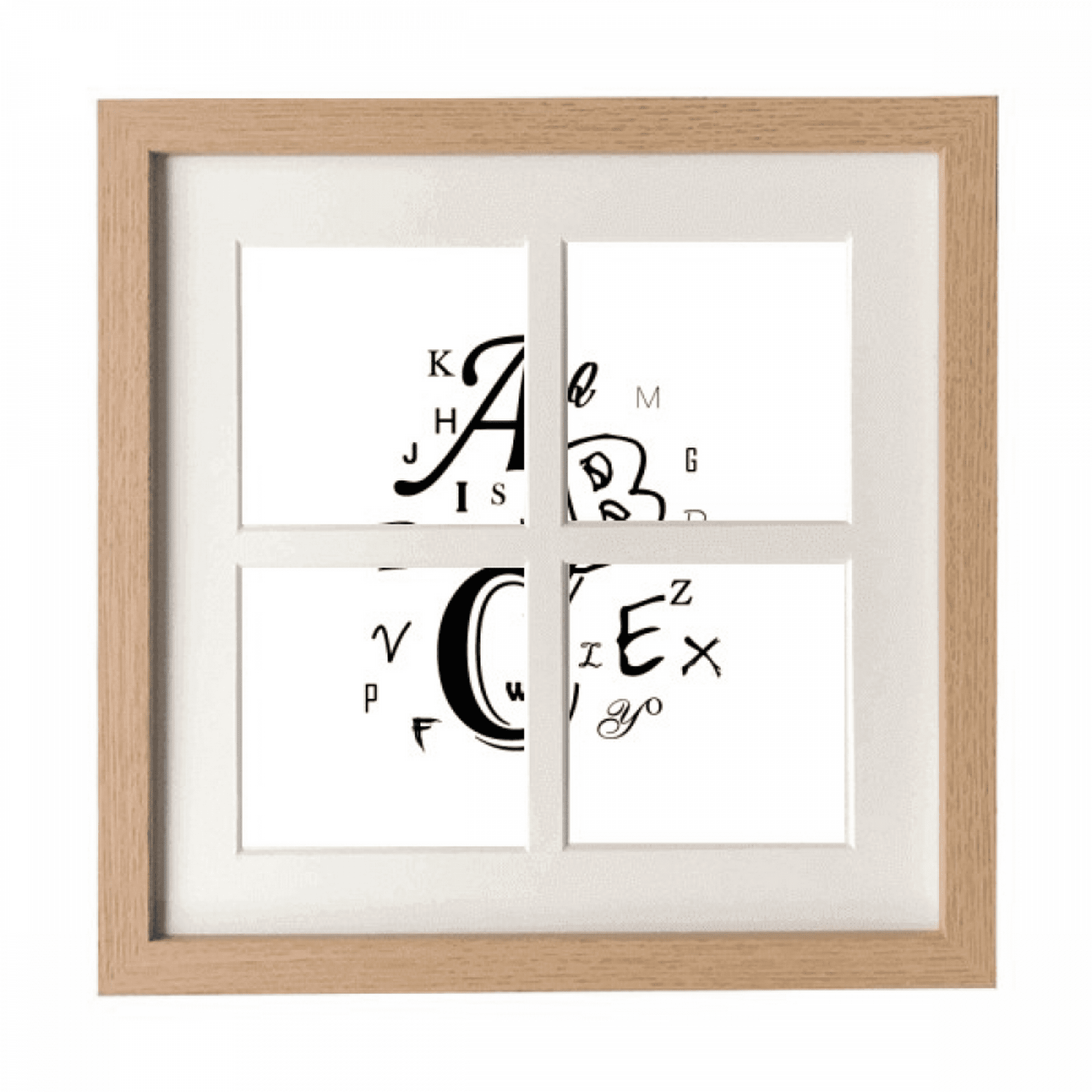 Letras ABC Imagen Pantalla de escritorio de pared de marco 4 aperturas ...