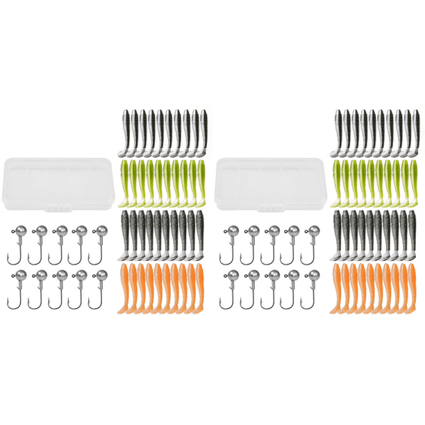 Swimbaits anzuelo cola gusano realista cebo de pesca Kit manivela Jig ...