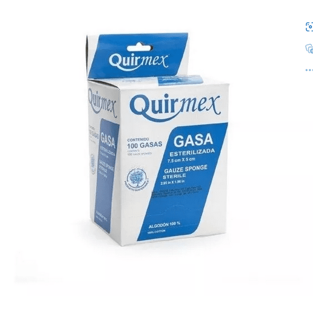 Gasas Estériles Quirmex Absorbentes De Algodón 100 pzs Quirmex GQ-01 ...