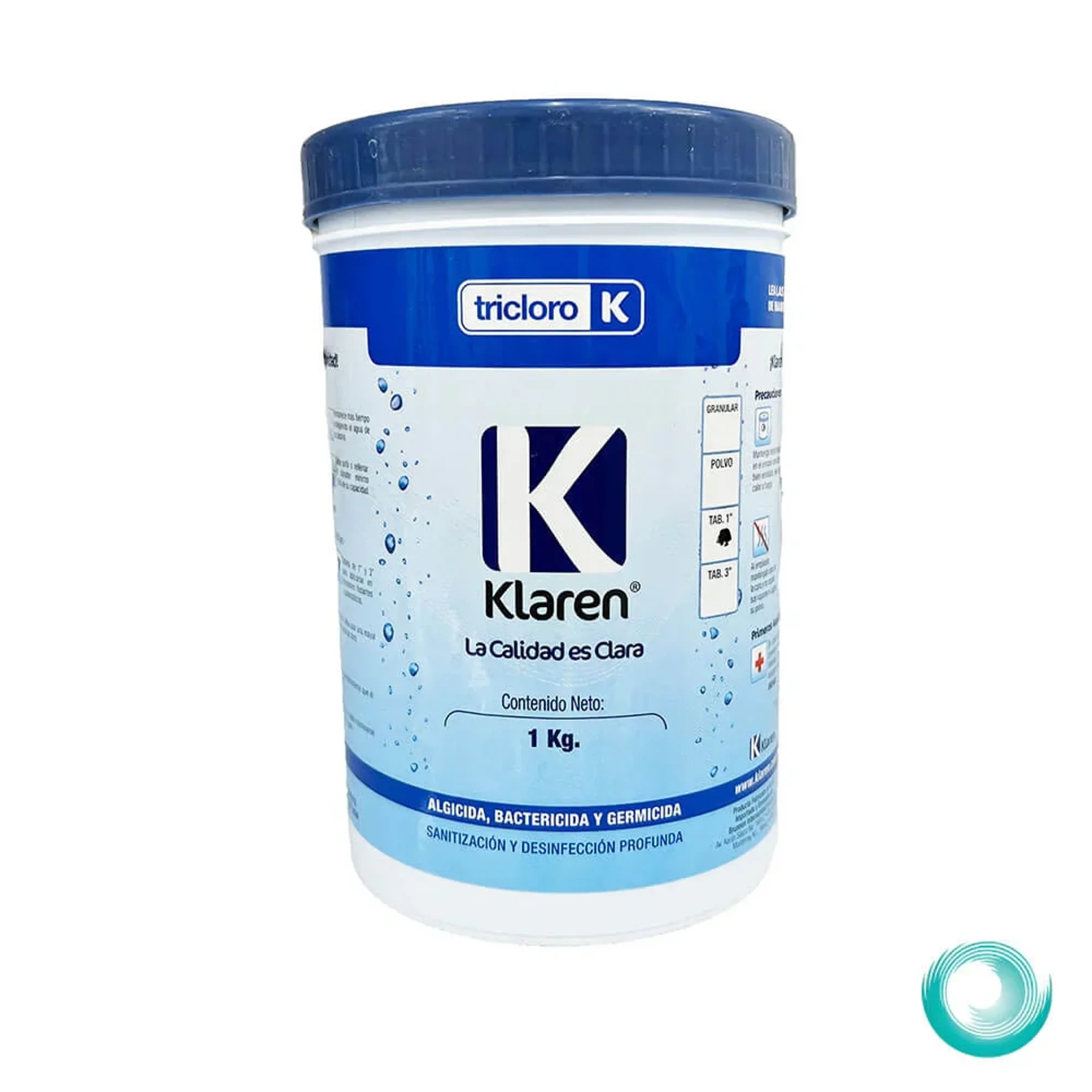 TRICLORO TABLETA 3" KLAREN ENV. DE 1 KG | Bodega Aurrera en línea