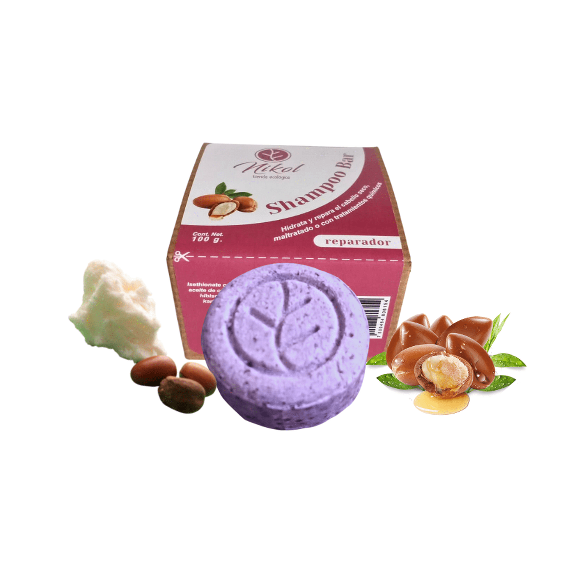 Shampoo solido reparador argan y karite 100 g Nikol tienda ecologica ...