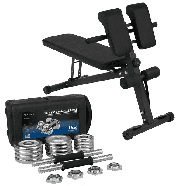Kit Banco BM-003 con maletin de pesas 15 kg Altera BM-003X15KG | Bodega Aurrera en línea