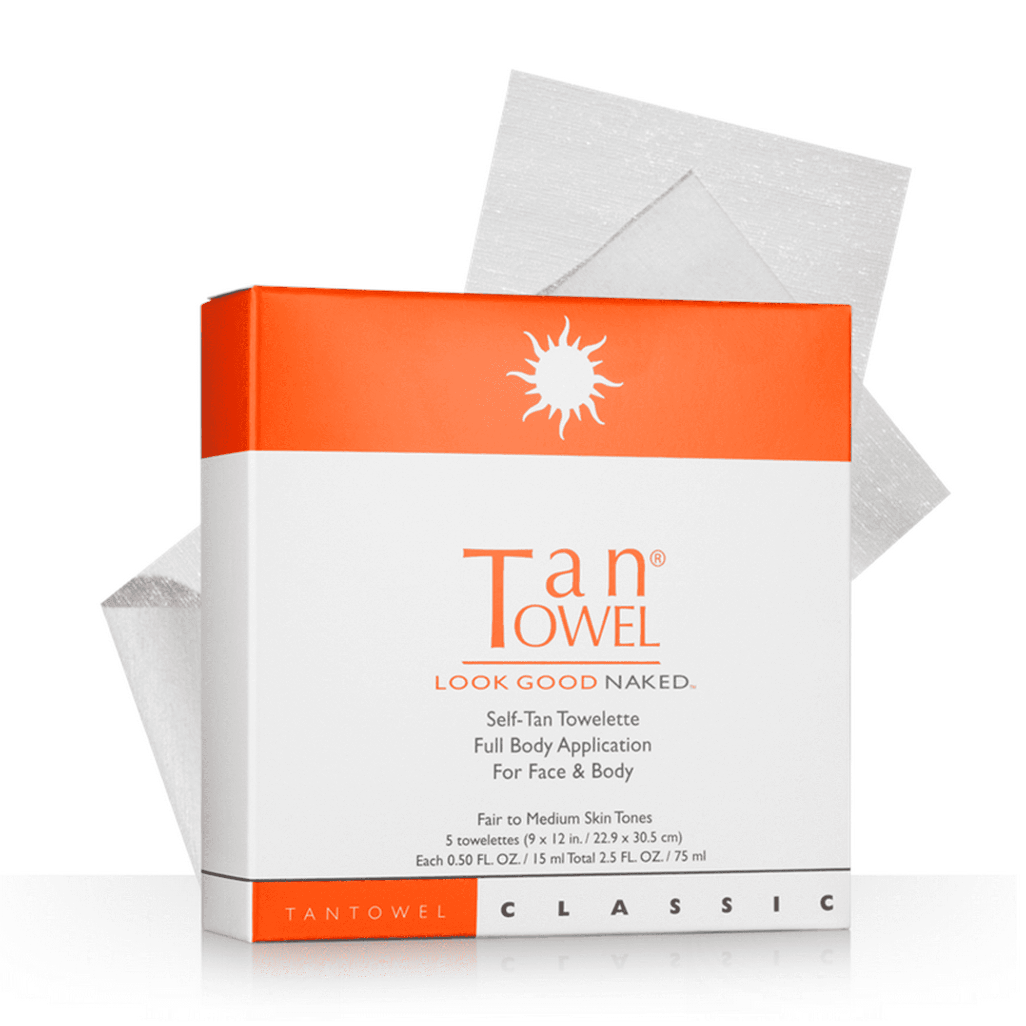 ($29 Value) Tan Towel Total Body Self-Tan Towelette, 5 Ct Tan Towel ...