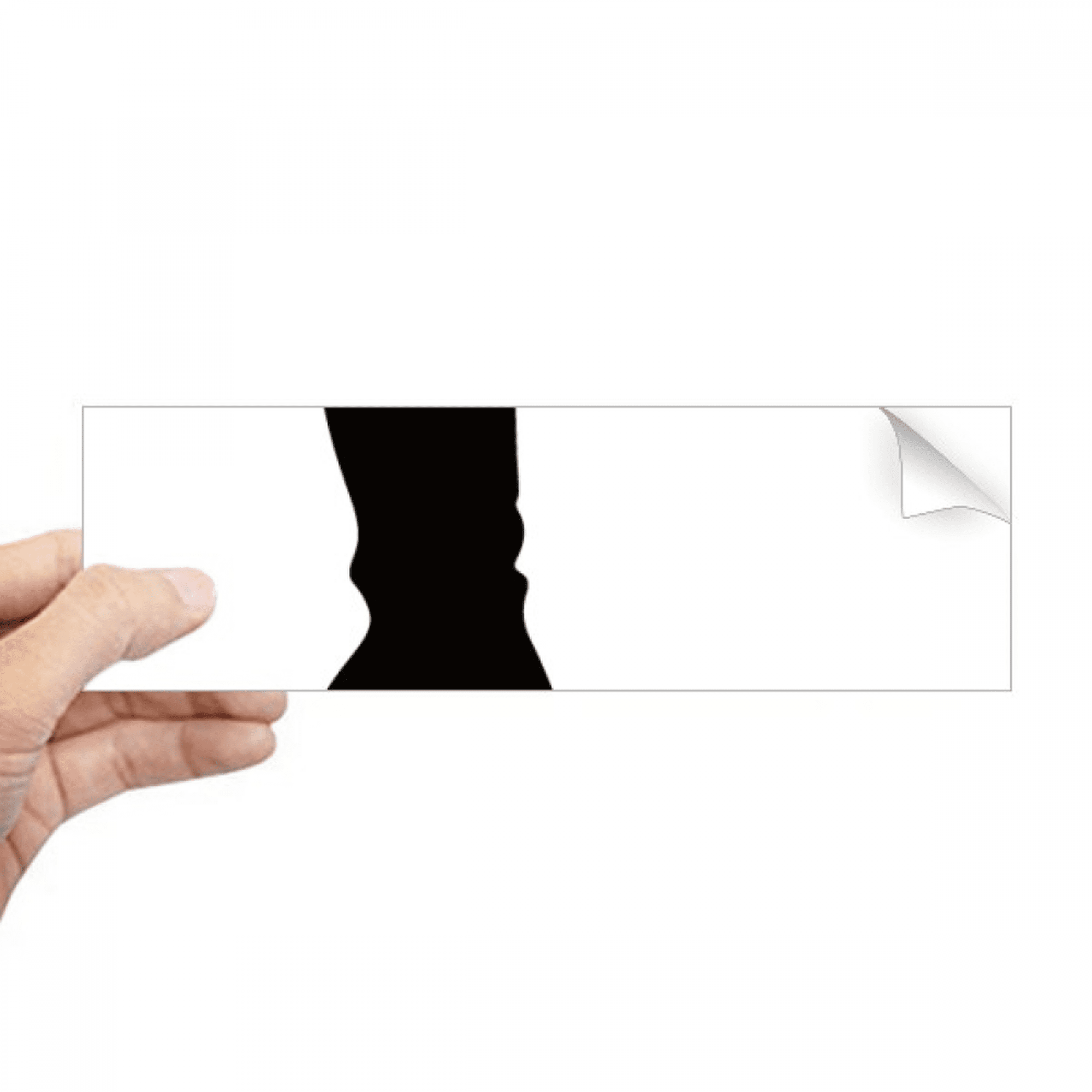 Patron simple Black botas altas silueta Rectángulo Parachoques Pegatina ...