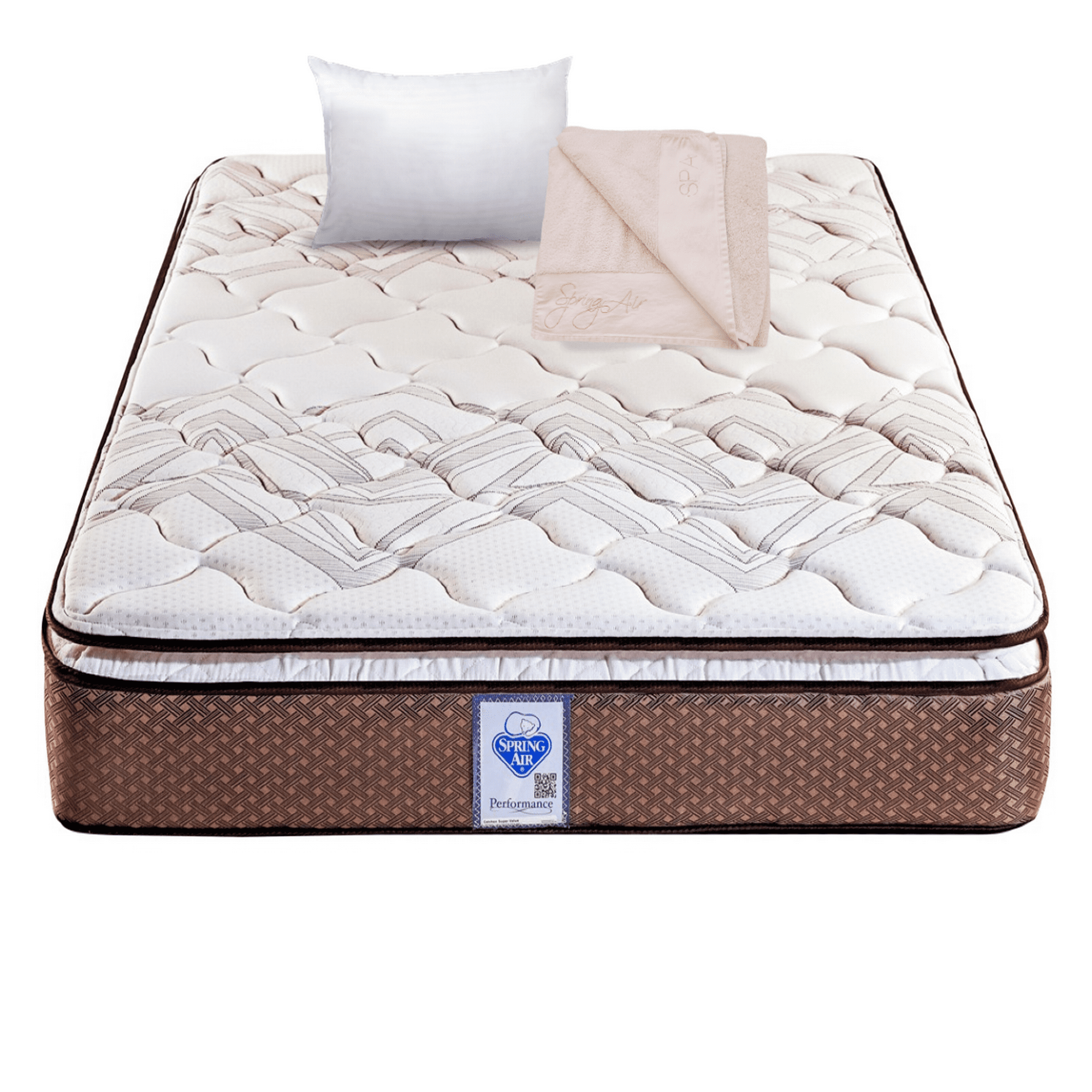 Colchon Queen Size Spring Air Value +1 Almohada + 1 Toalla de Regalo ...