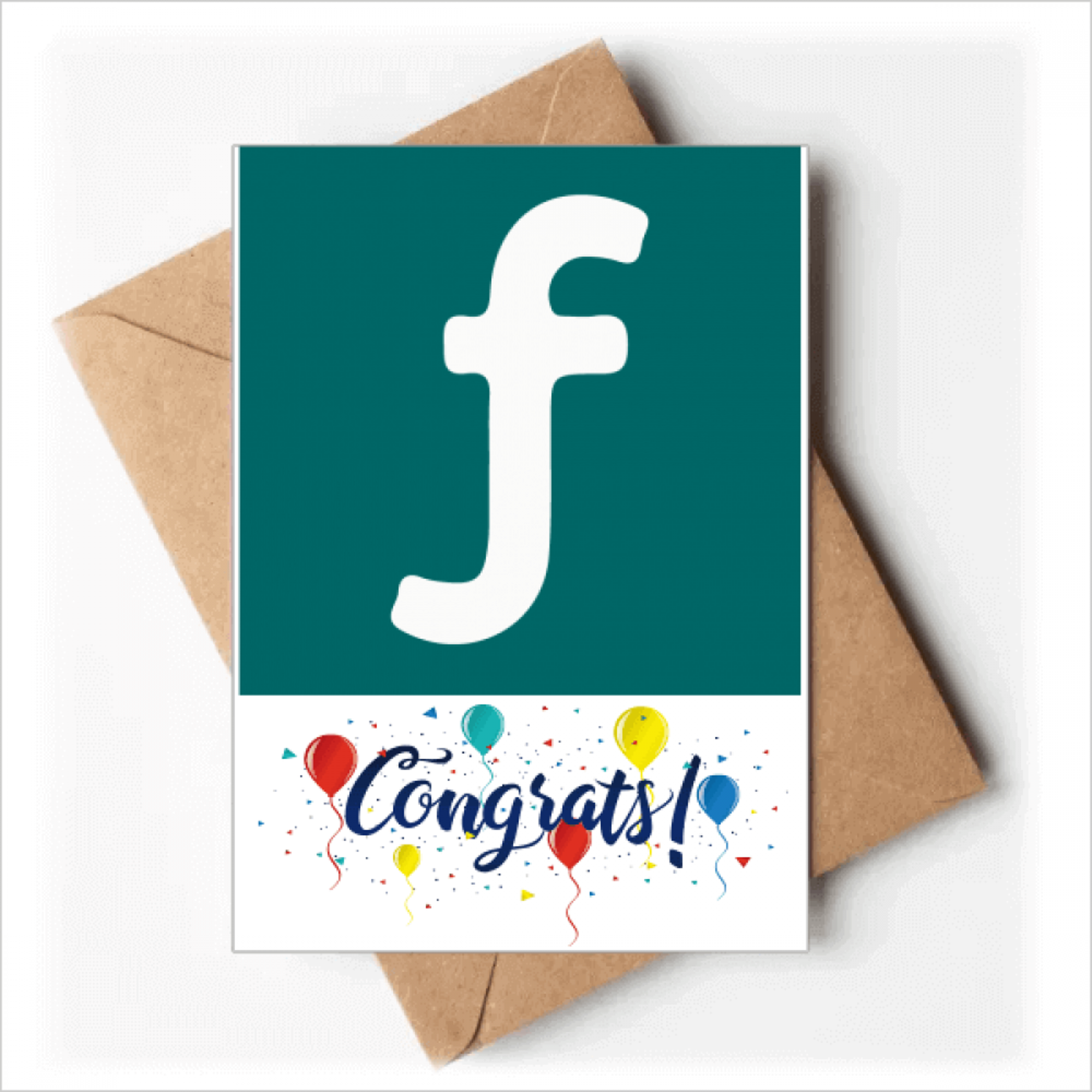 Símbolo de moneda de Aruba Florin AWG Sobre de la Carta de felicitación ...