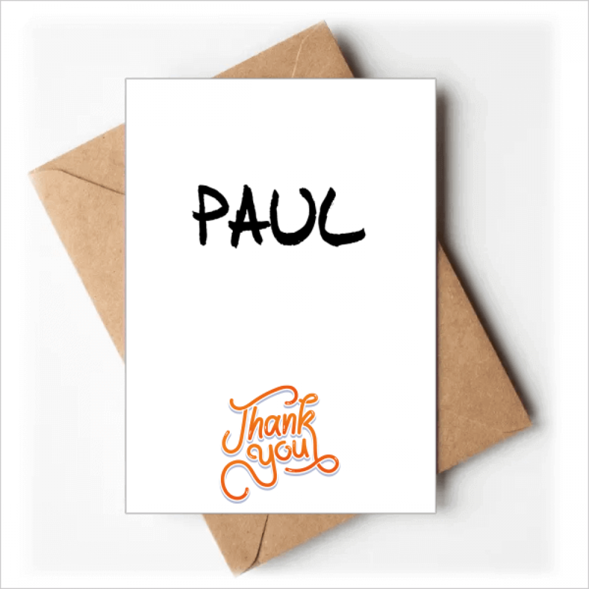 Special letra nombre inglés Paul Nota en blanco del sobre de la tarjeta ...