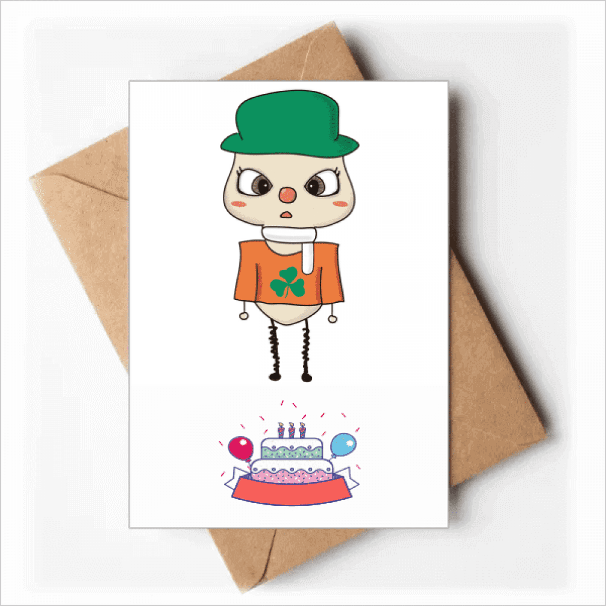 de Irlanda bandera de trébol uu Tarjetas de cumpleaños en sobres en ...