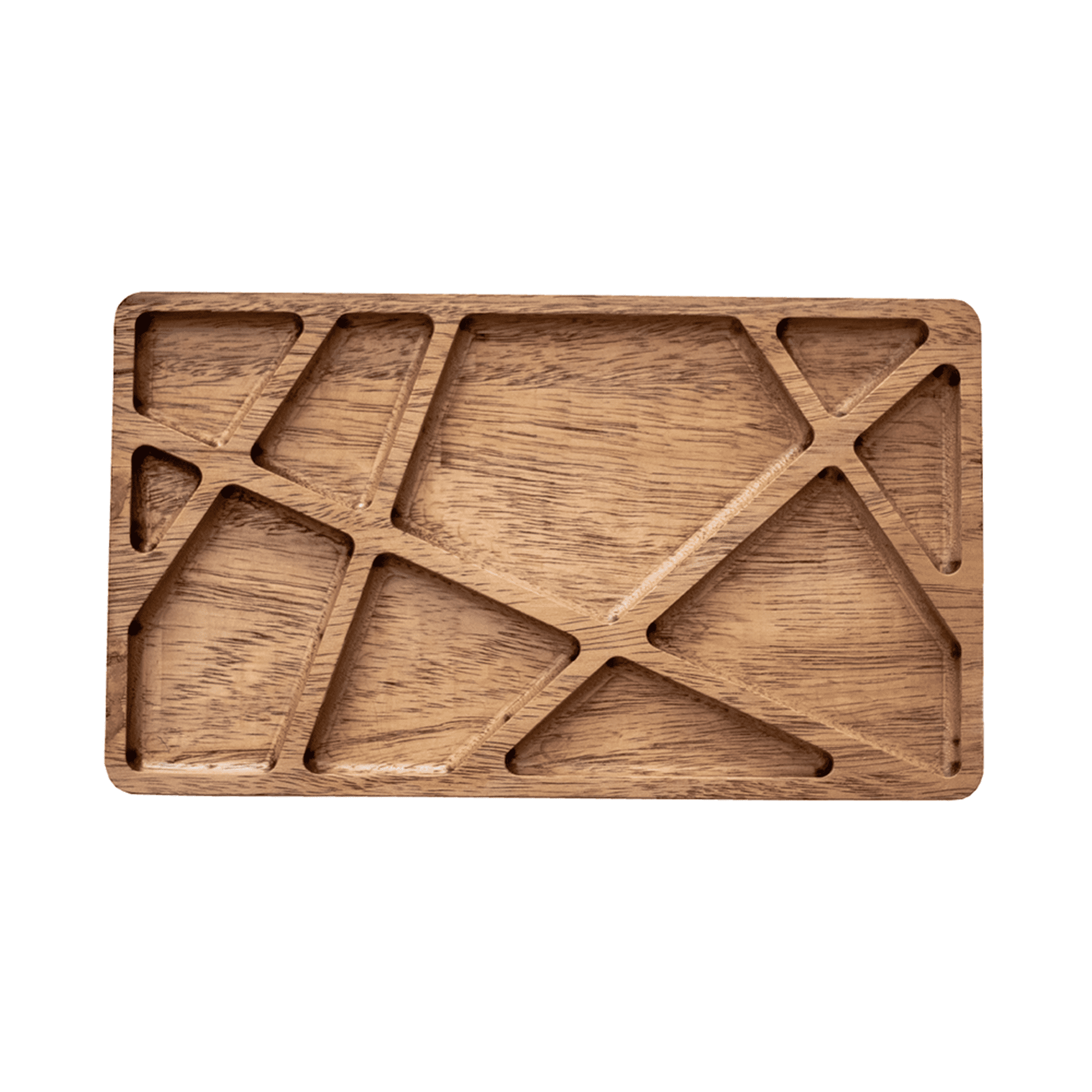 Tabla botanera de madera con 10 divisiones para servir botanas, quesos ...