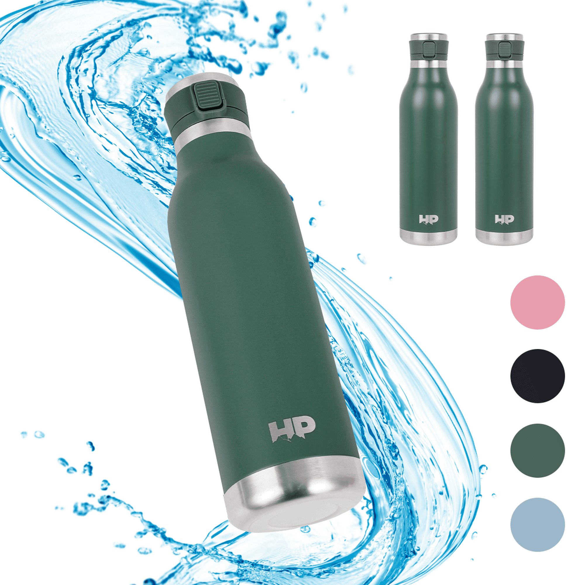 Termo para Café y Agua con Tapa Hermética y Sin Derrames Color Verde ...