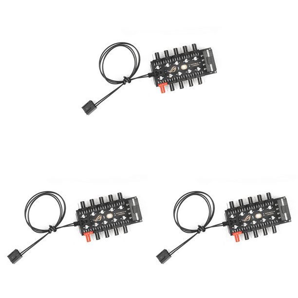 1 controlador de velocidad de extensión del divisor del ventilador del refrigerador HUB de 4 ...