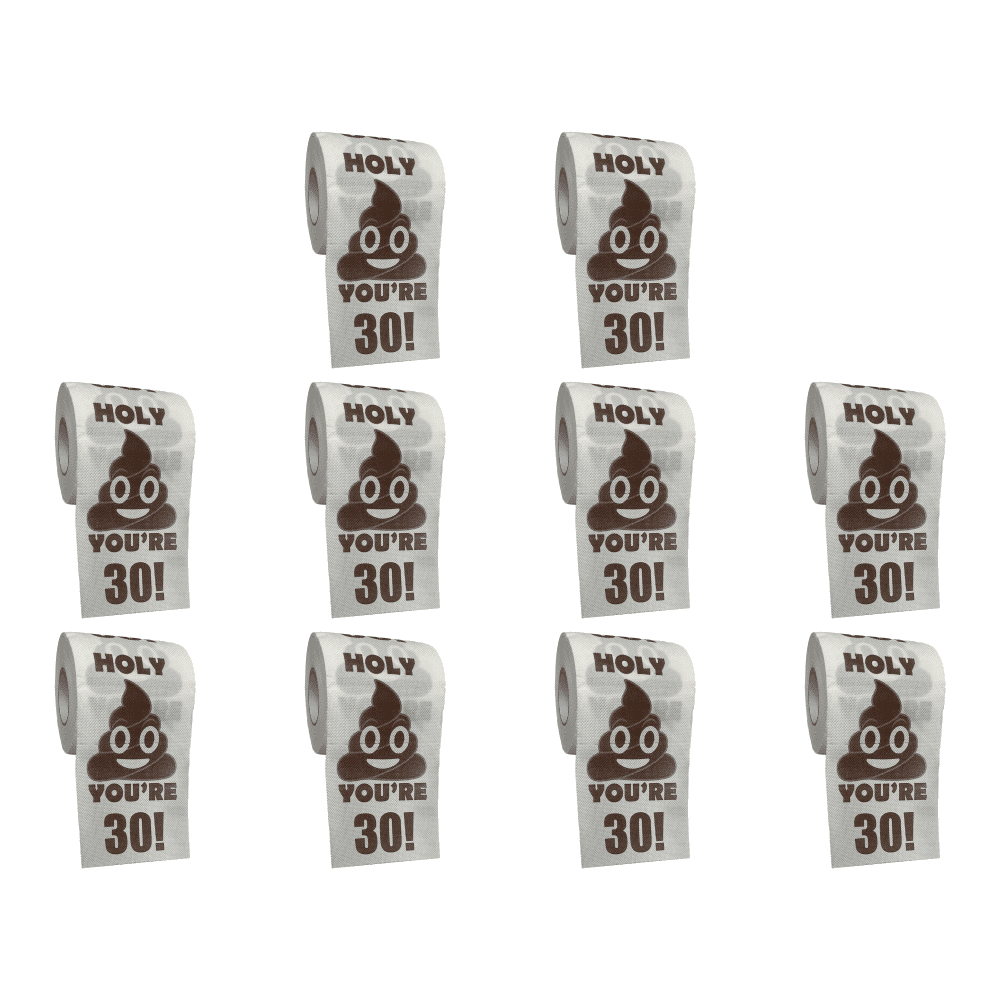 Roll Poop - Regalos de cumpleaños para inodoro impresos para mujeres y ...