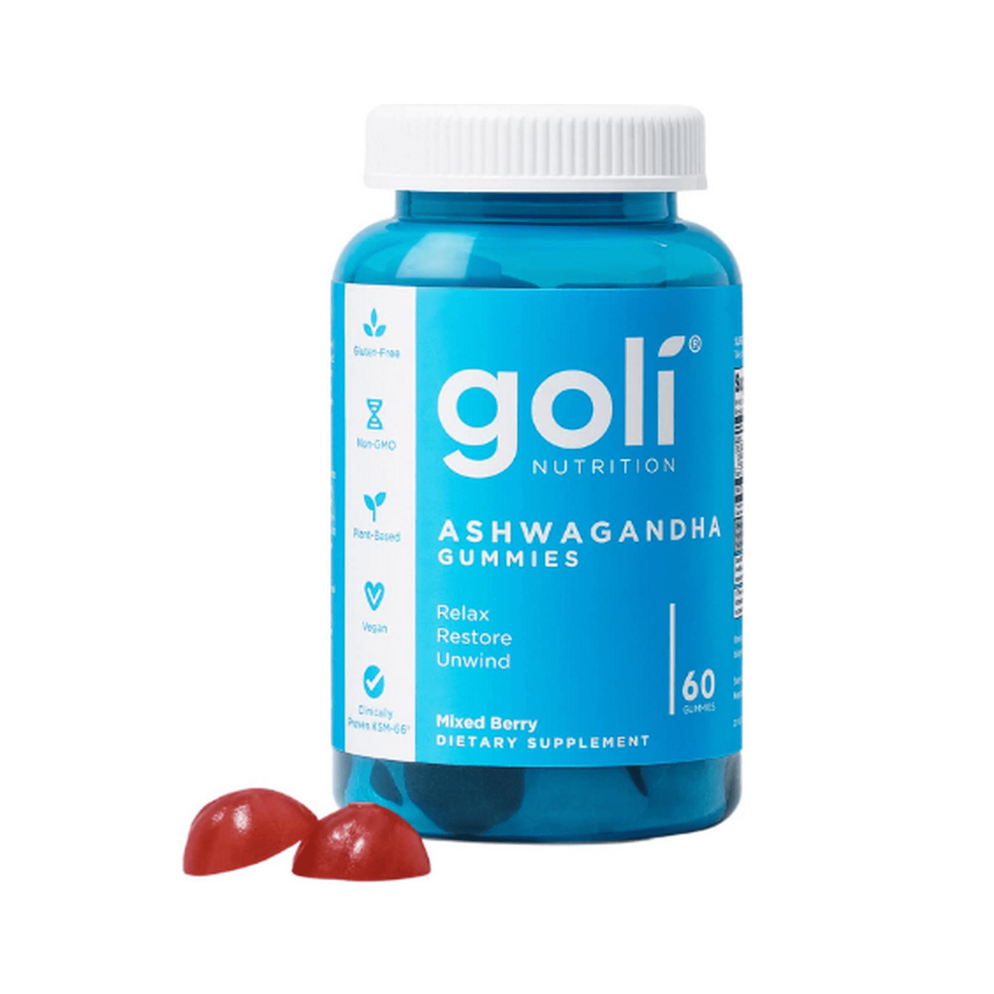 Goli Gomitas de Ashwagandha con vitamina D 60unidades Goli Frasco/ 60 ...