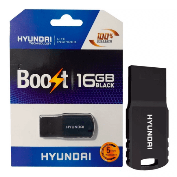 Memoria USB 16GB HYUNDAI modelo HTU2B16BK/NEW, Color Negro | Bodega ...