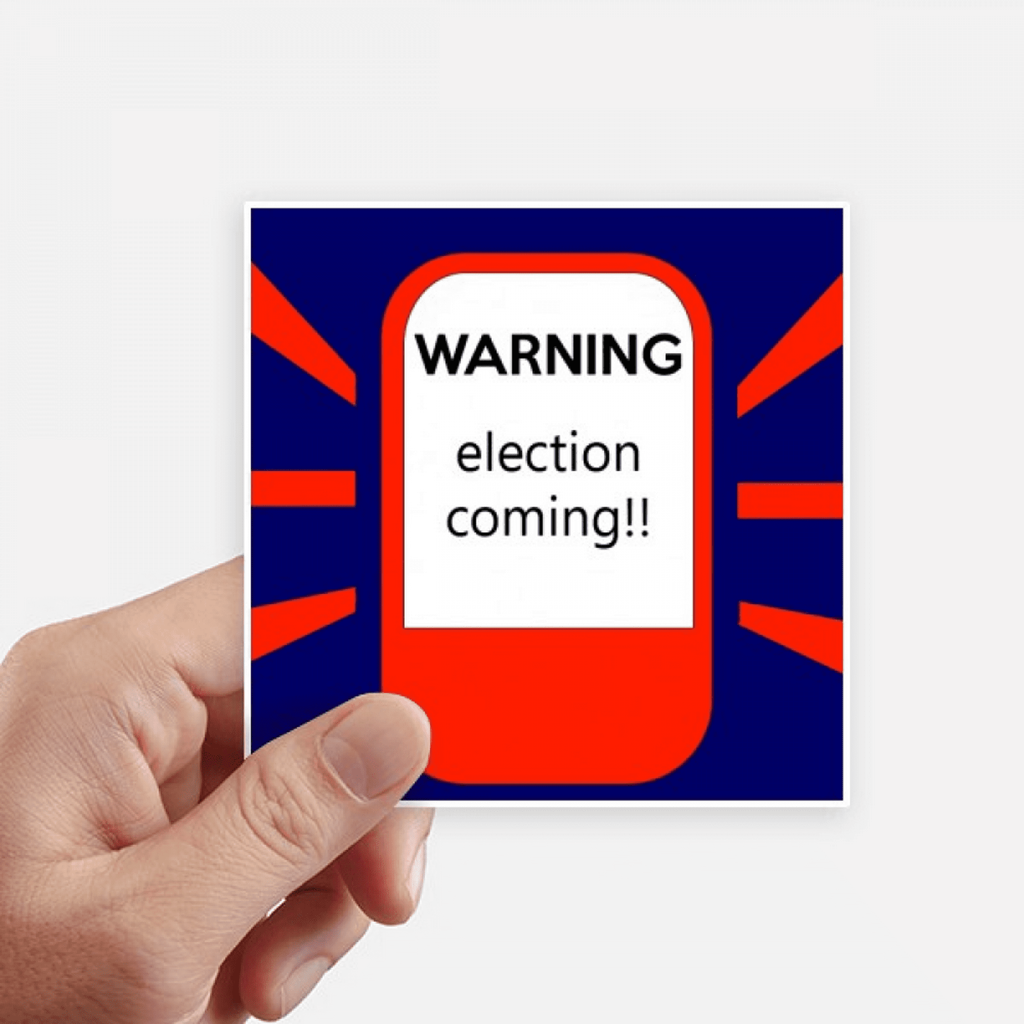 Elección de cierre alarma alerta rojo Adhesivo Cuadrado Impermeable ...