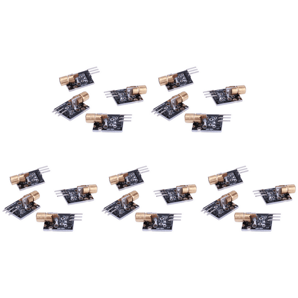 Likrtyny 4PCS KY-008 Módulo sensor láser 5V 650nm Cabeza cobre diodo ...