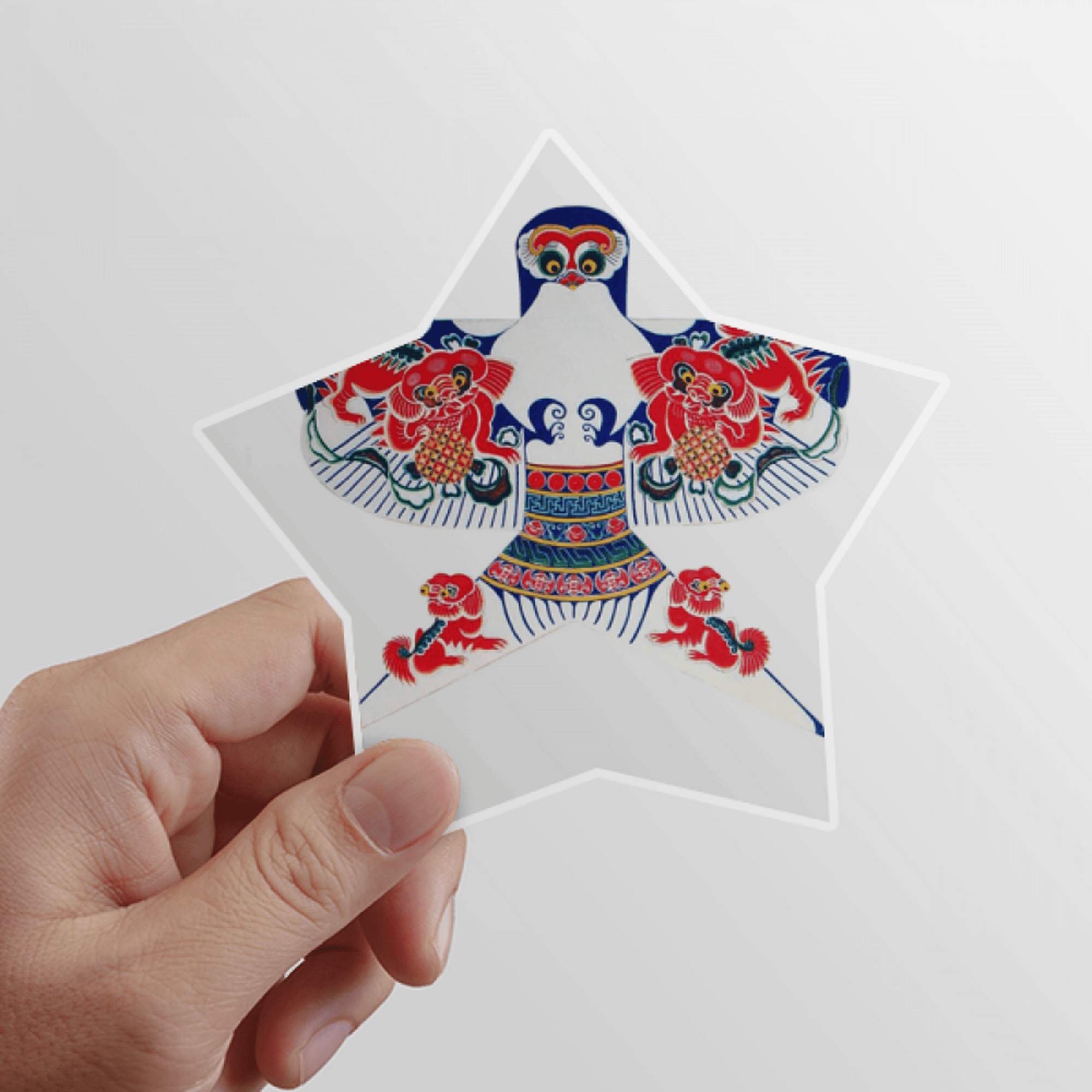 La cultura tradicional china Kite patron Estrella calcomanías ...