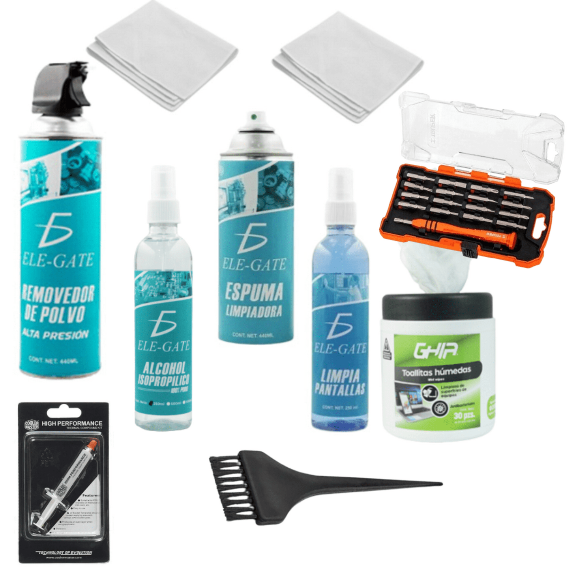 Kit De Limpieza Mantenimiento Pc Consolas Completo 10 Piezas | Walmart ...