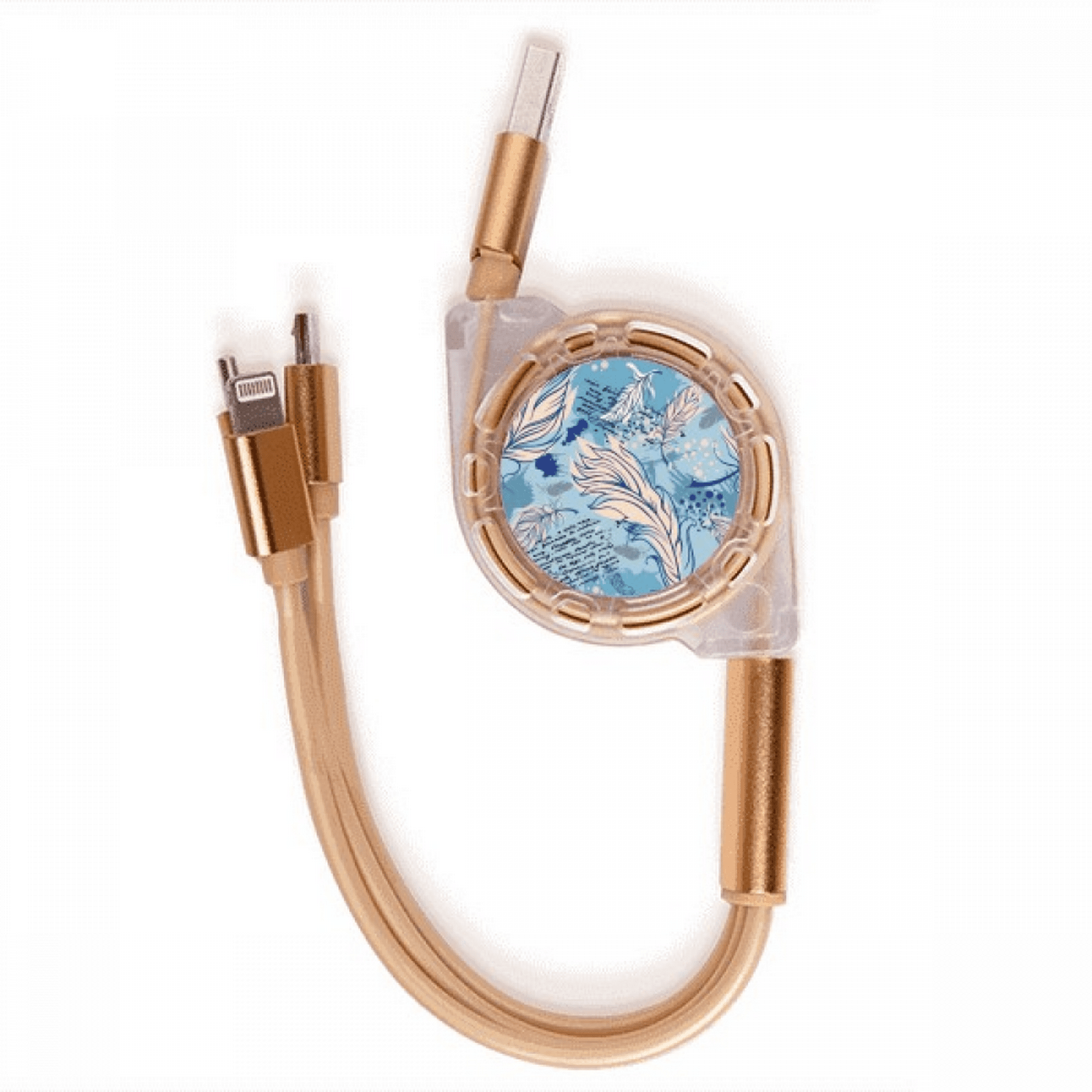 Pluma agua Ocean Dot carta Cable de carga telescópico múltiples USB ...