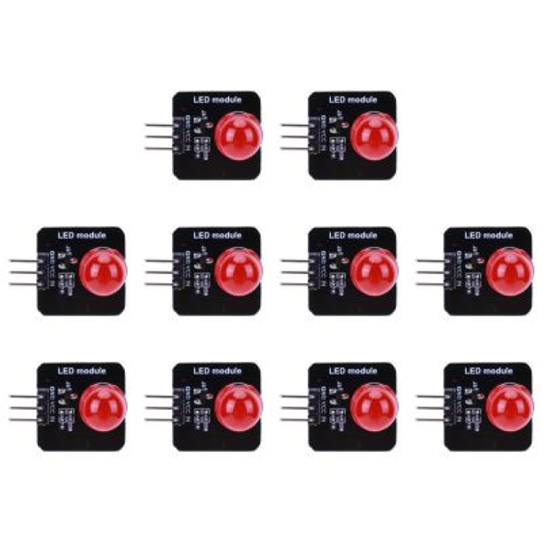 Diodo Emisor DC 3.3-5 V 10 MM Luz - Módulo de Luz para Arduino Rojo ...