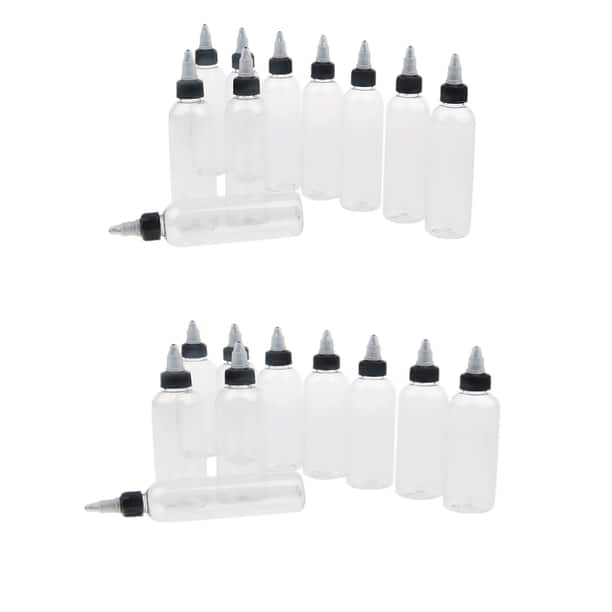 20 Botellas de Plástico para Apretar con Tapa Giratoria para Pintura ...