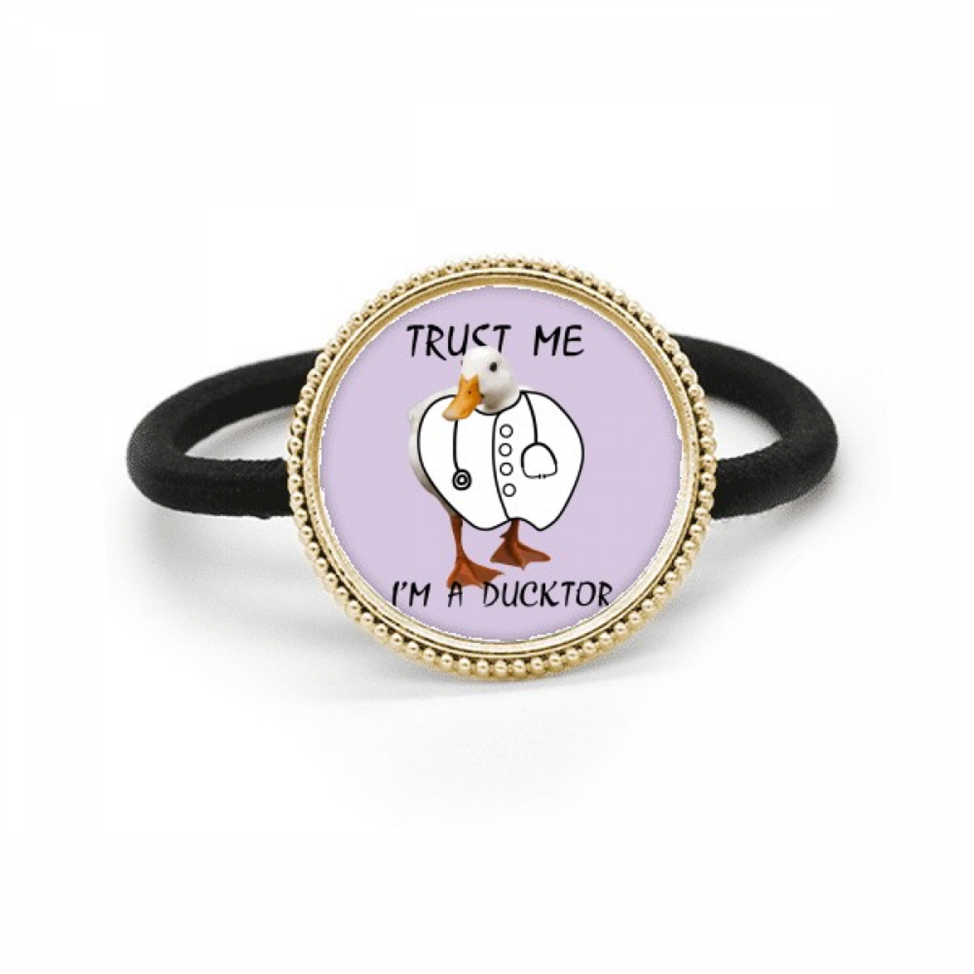 Estetoscopio de pato Cinta para el pelo de metal plateado y tocado de ...