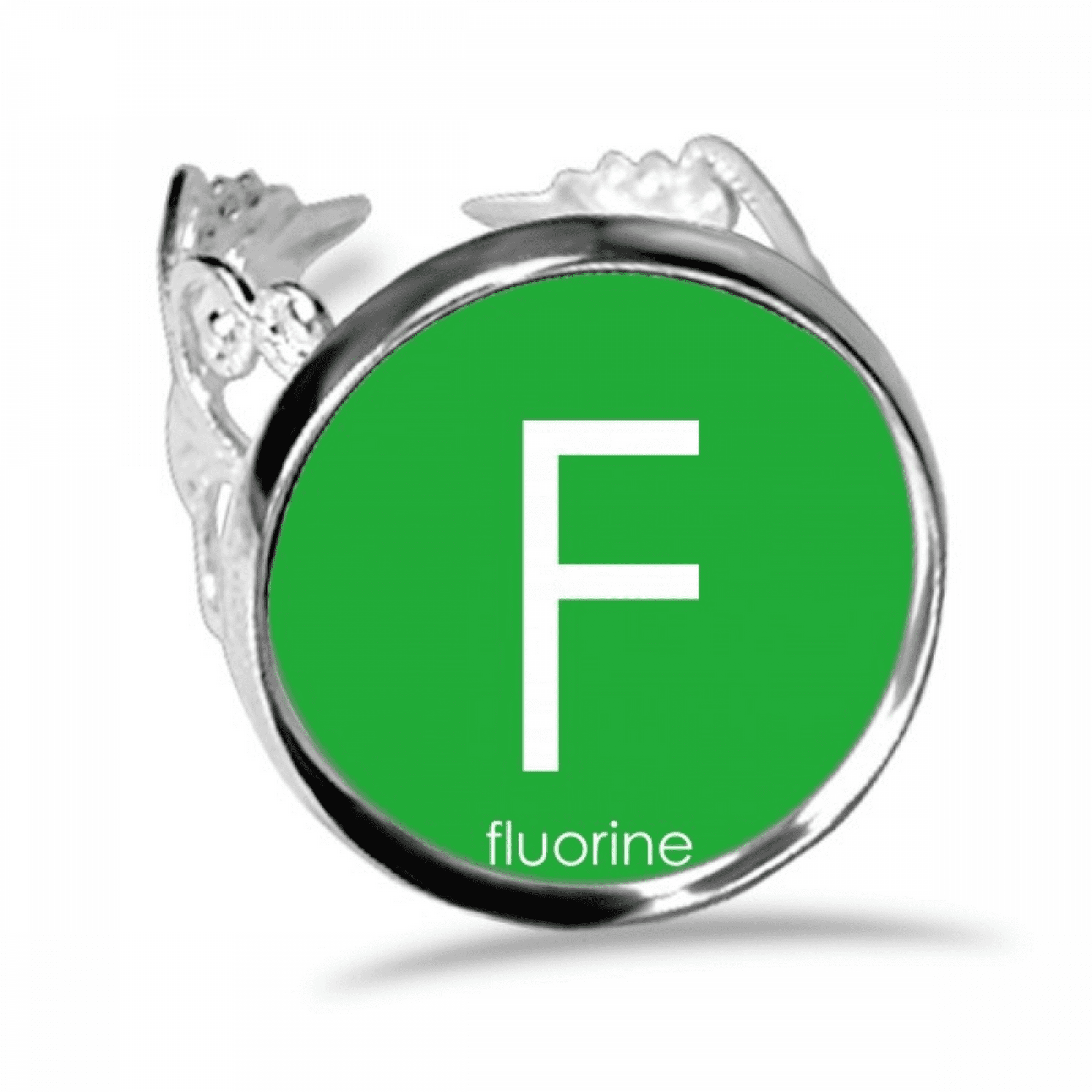 La química de elementos halógenos período mesa elemento fluor F Anillo ...